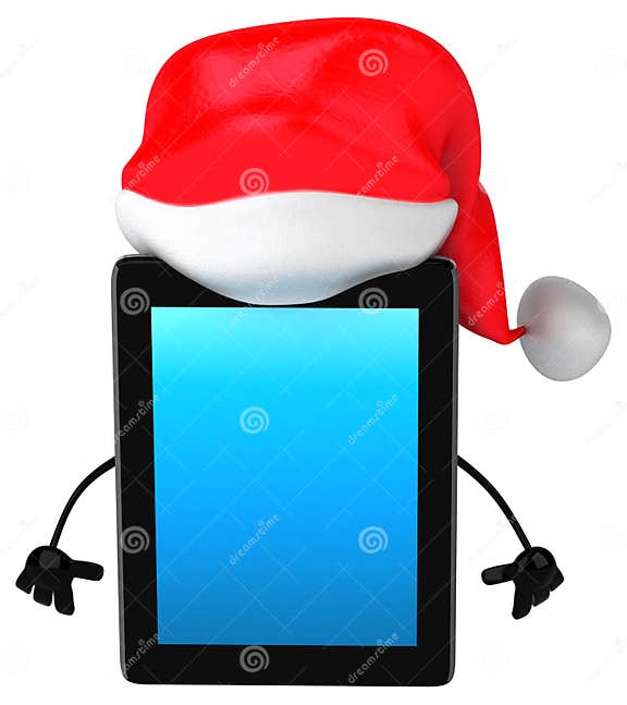 Fun tablet stock illustration. Illustration of claus - 46092193