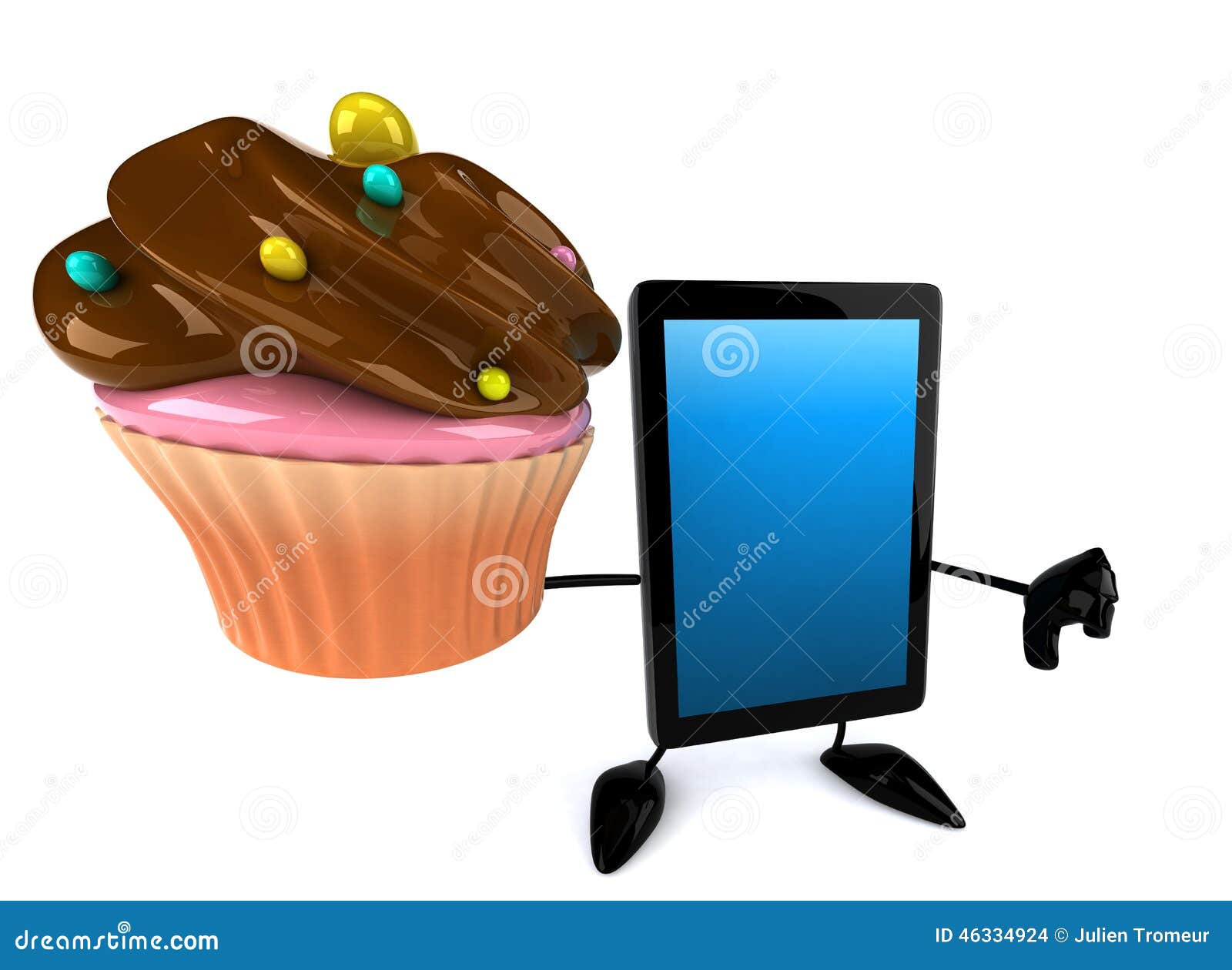 Fun tablet stock illustration. Illustration of tablet - 46334924