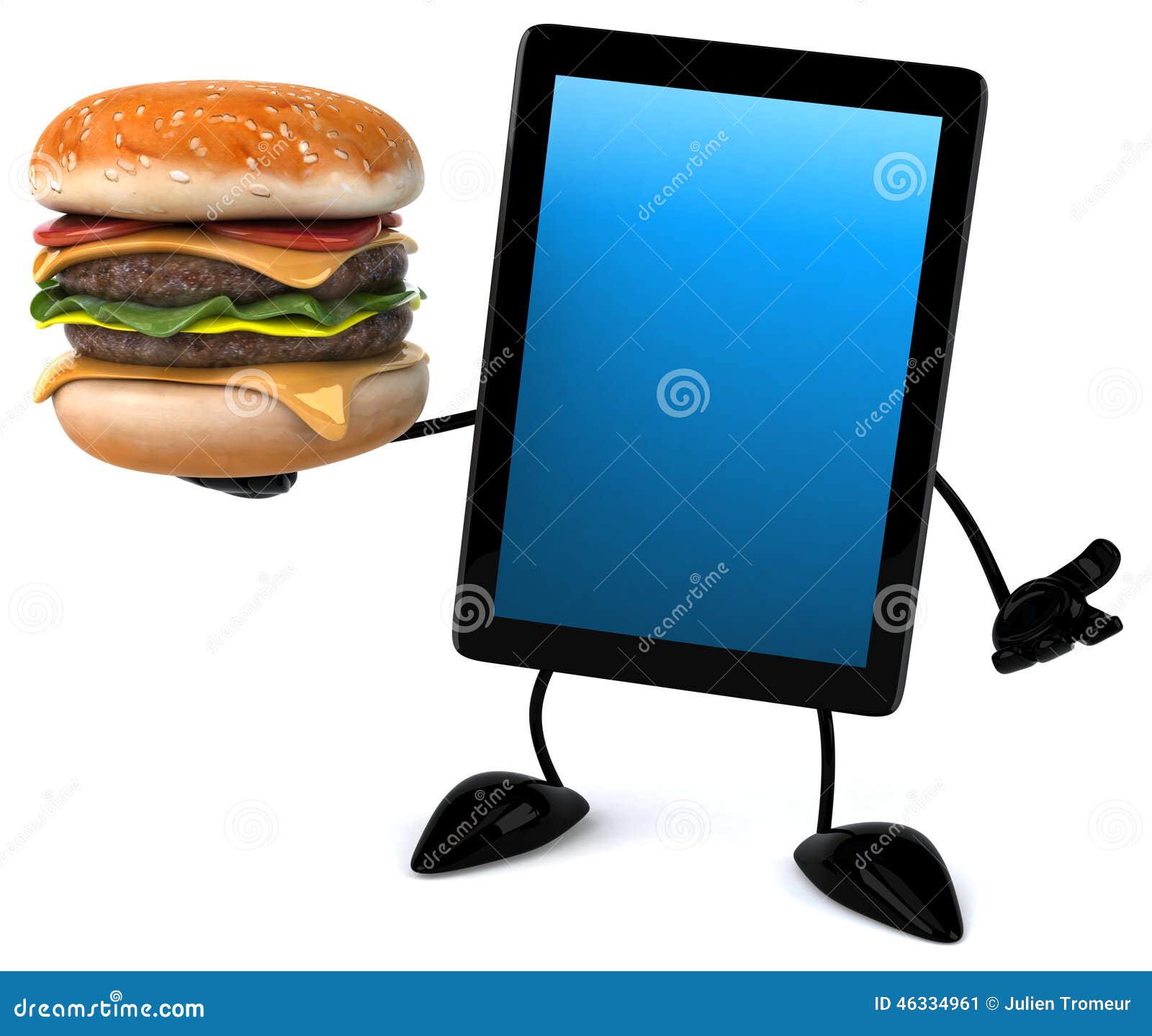 Fun tablet stock illustration. Illustration of modern - 46334961