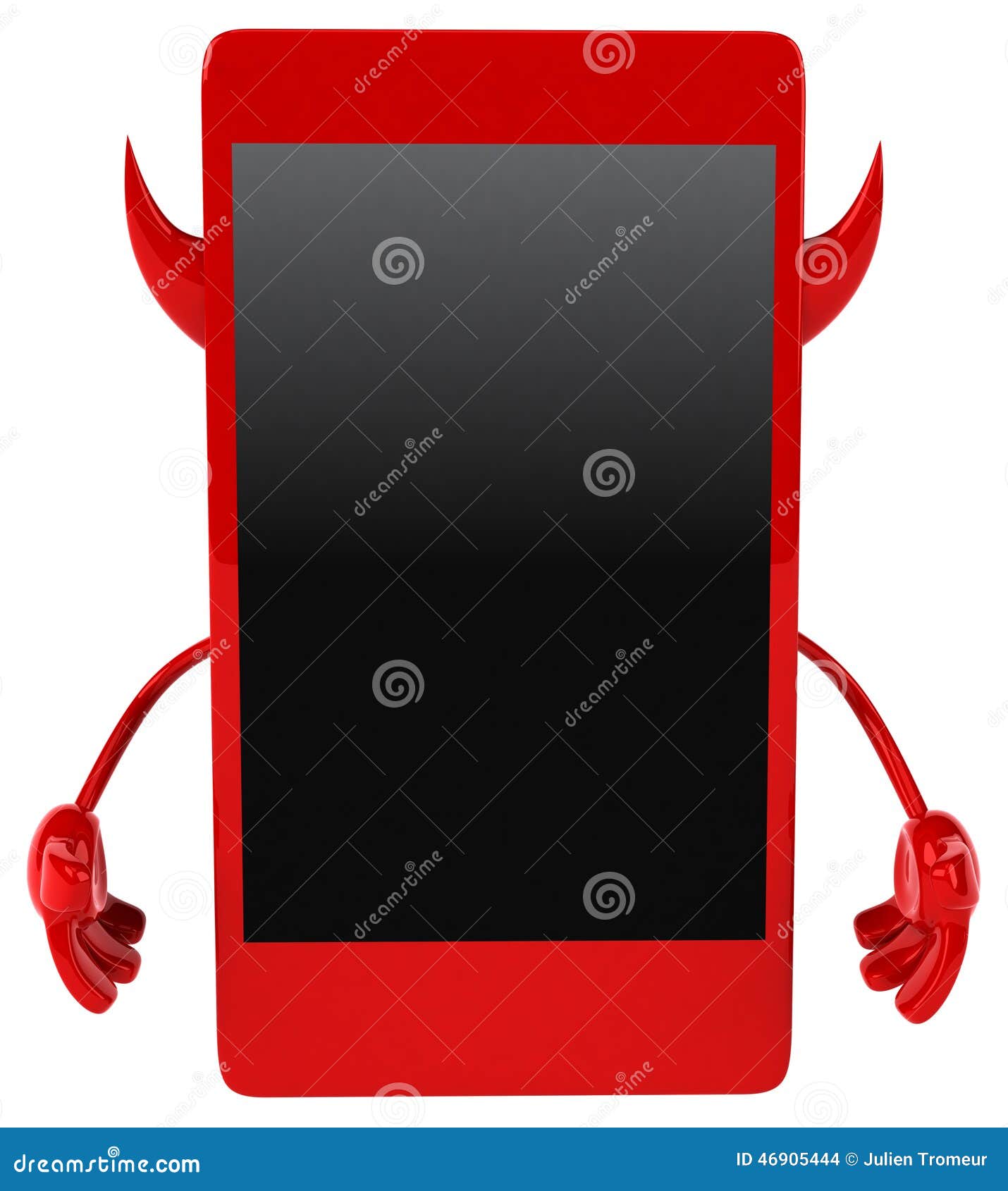 Fun tablet stock illustration. Illustration of flat, digital - 46905444