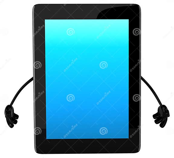 Fun tablet stock illustration. Illustration of monitor - 55514174