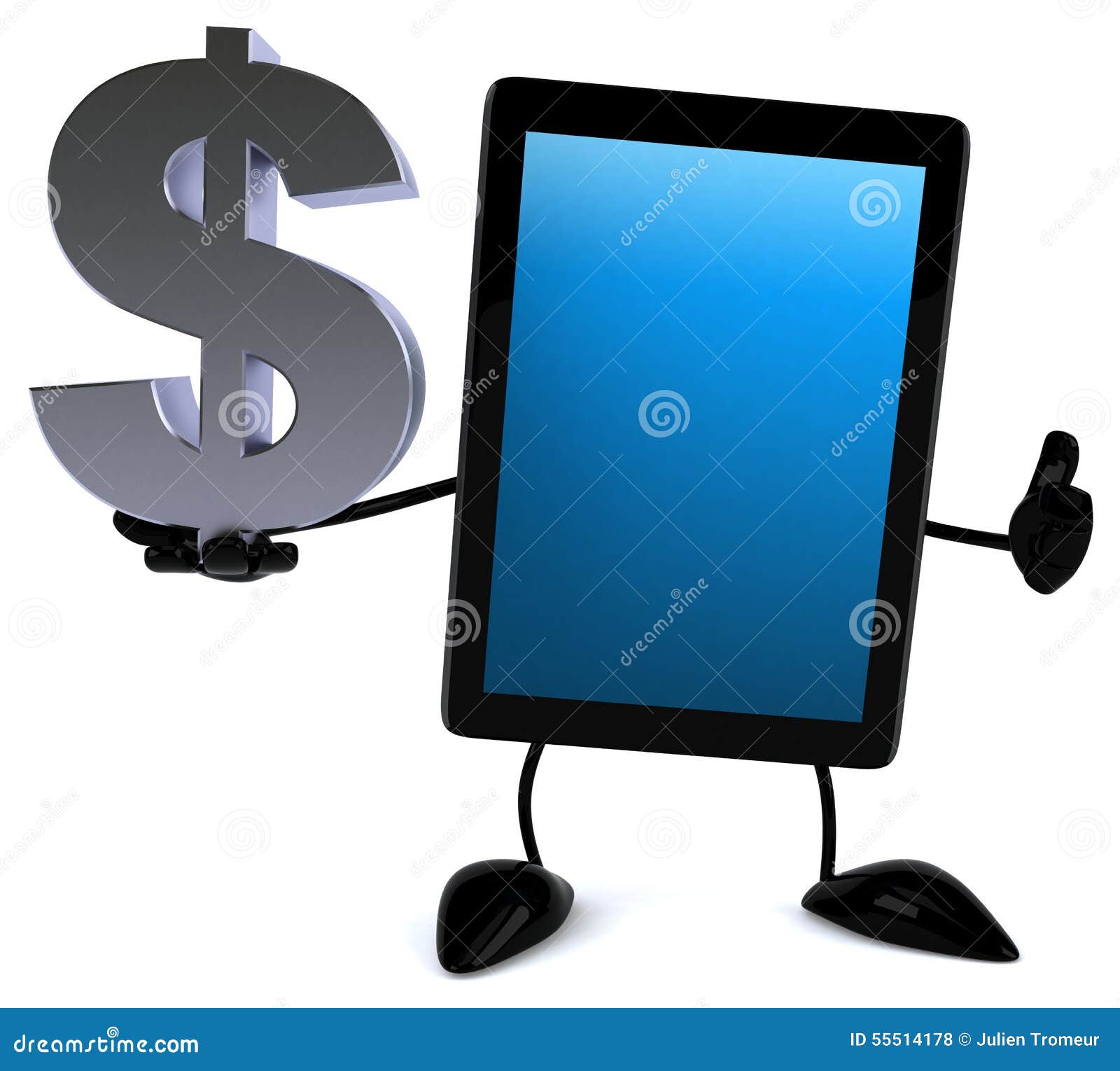 Fun tablet stock illustration. Illustration of screen - 55514178