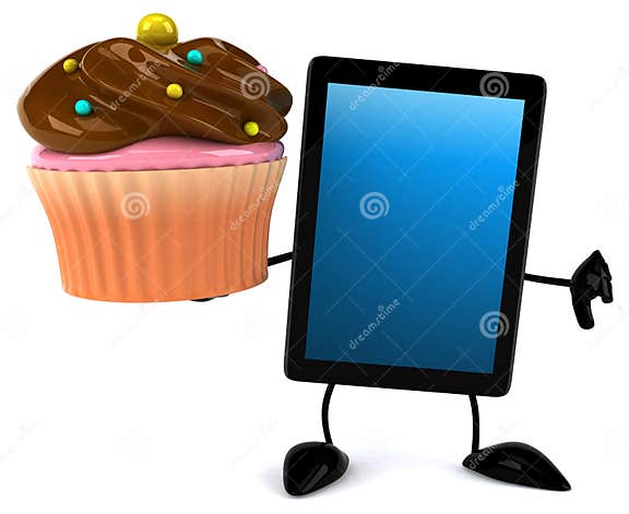 Fun tablet stock illustration. Illustration of screen - 55514532