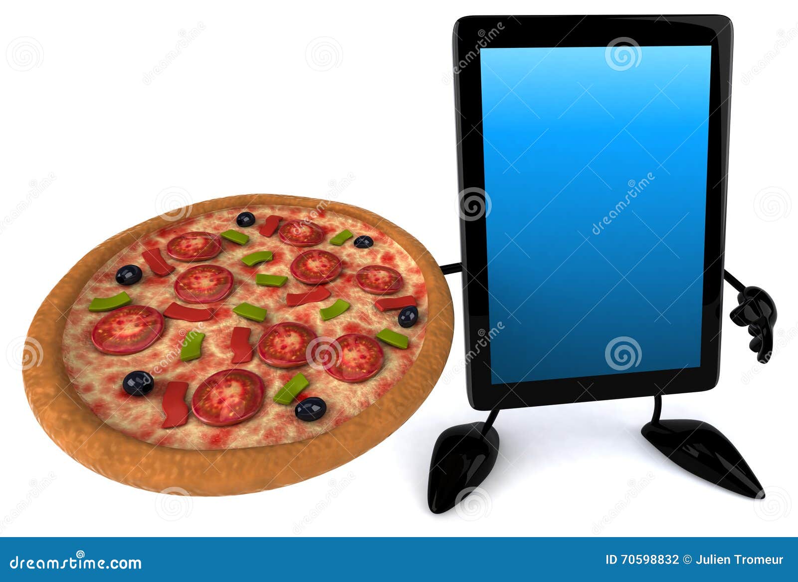 Fun tablet stock illustration. Illustration of paint - 70598832