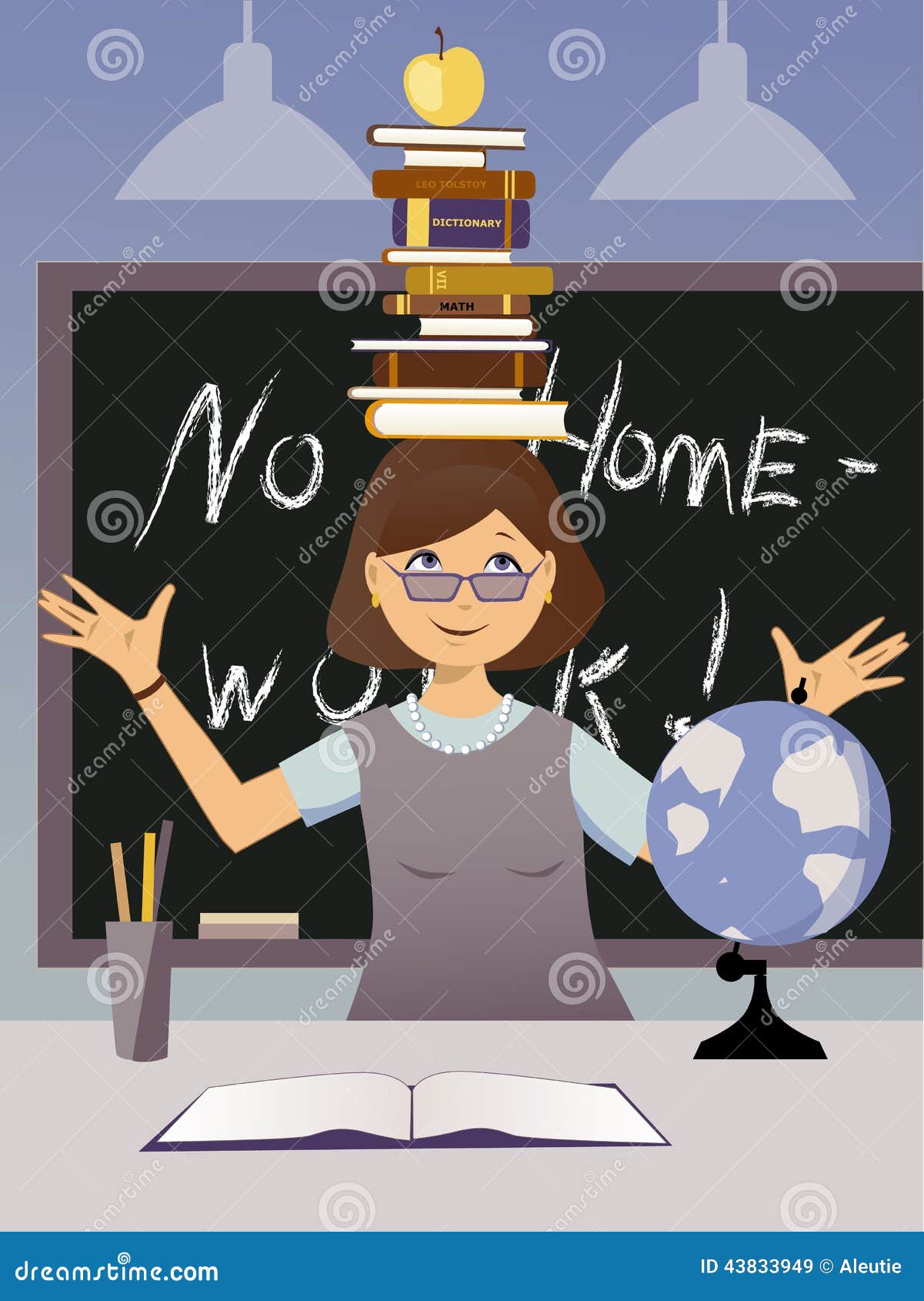 Fun teacher stock vector. Illustration of play, knowledge - 43833949