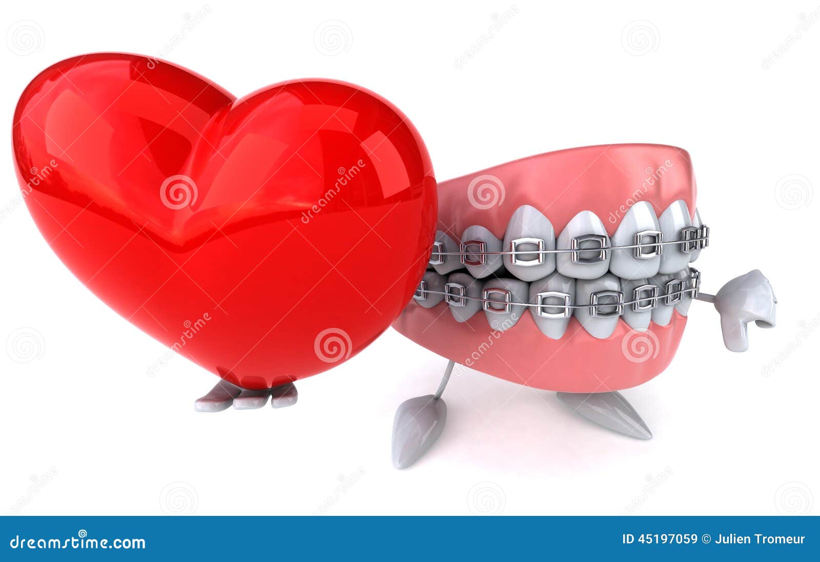Fun teeth stock illustration. Illustration of heart, clean - 45197059