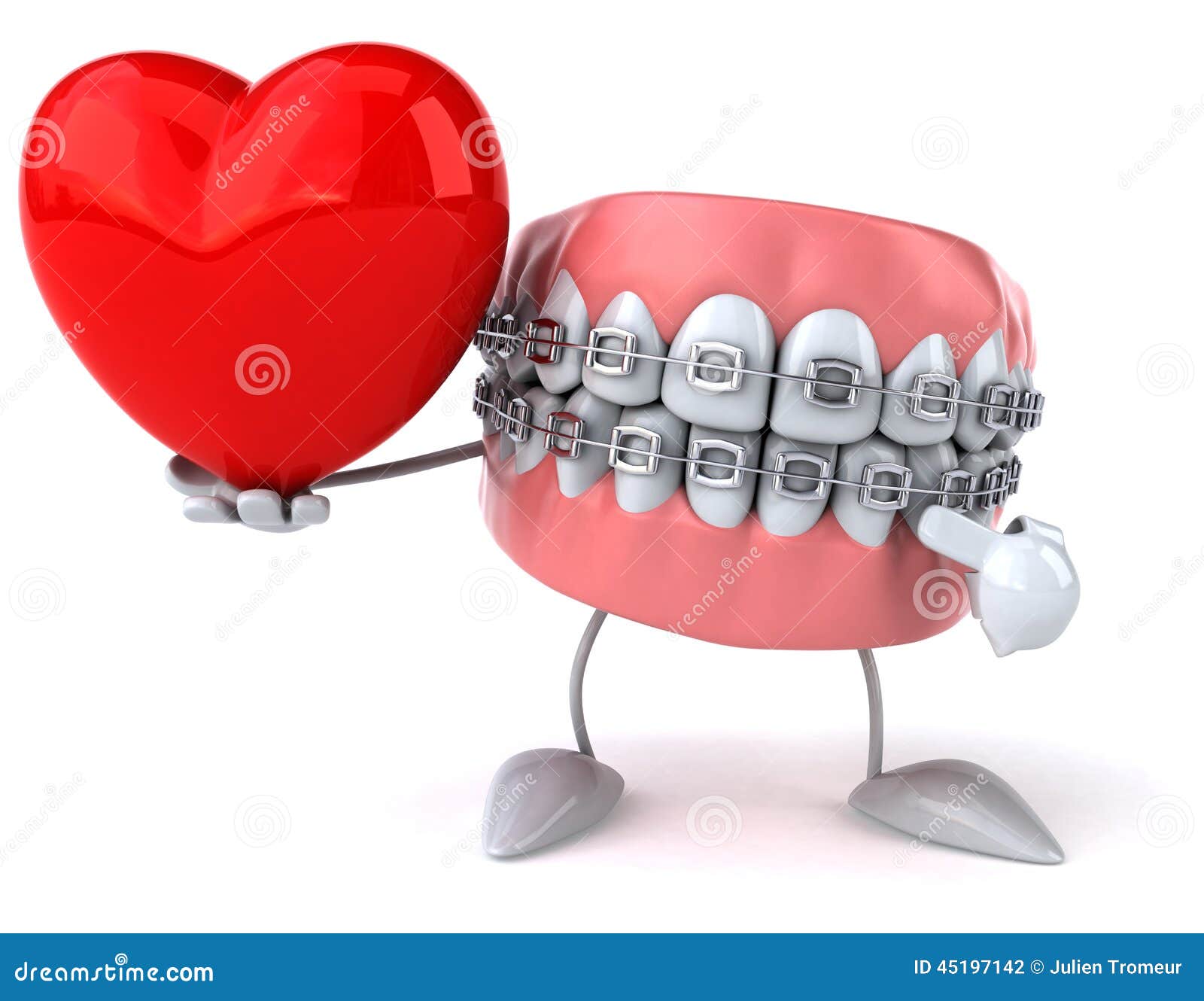 Fun teeth stock illustration. Illustration of heart, funny - 45197142