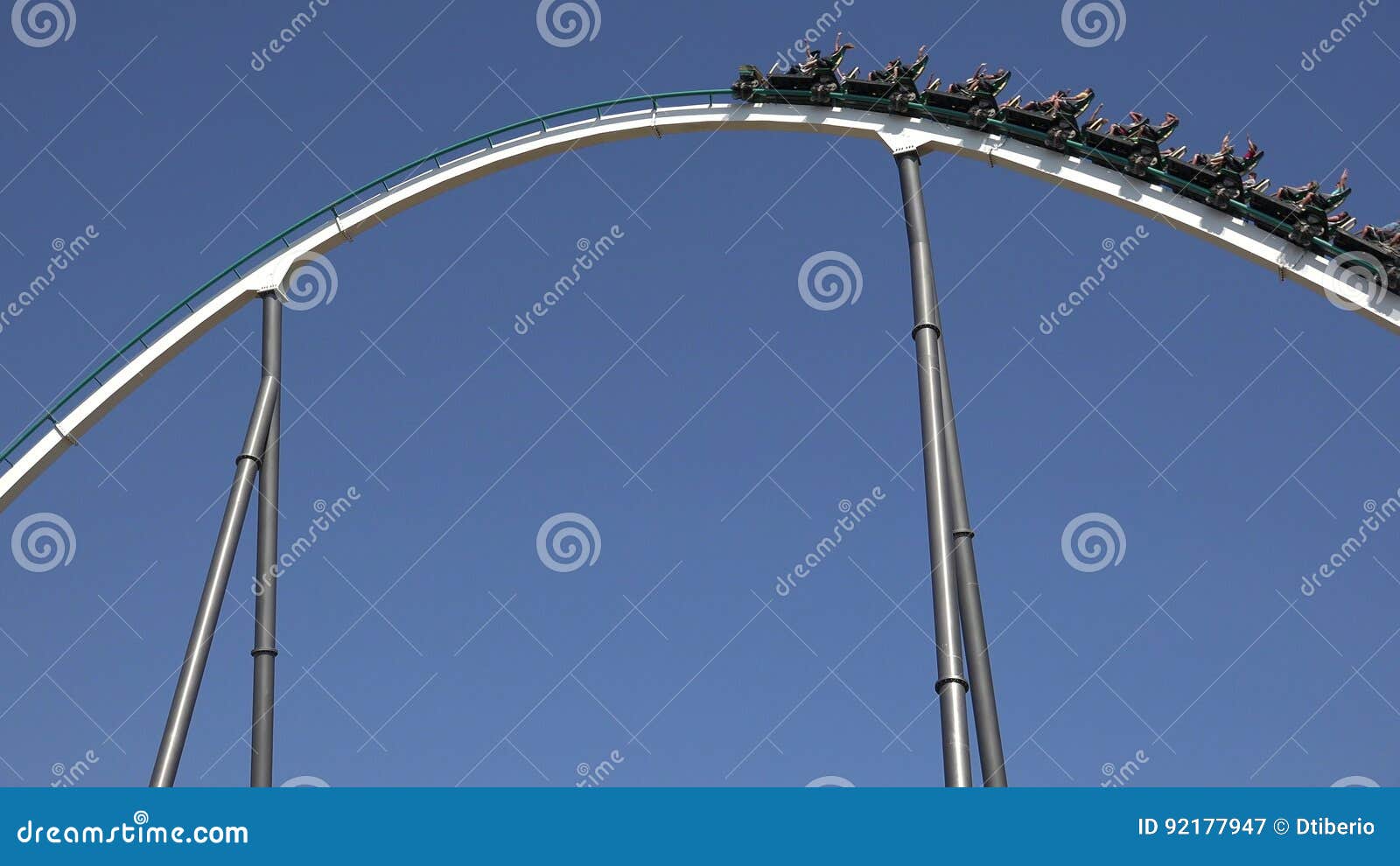 Fun Theme Park Roller Coaster Editorial Photography - Image of rails ...
