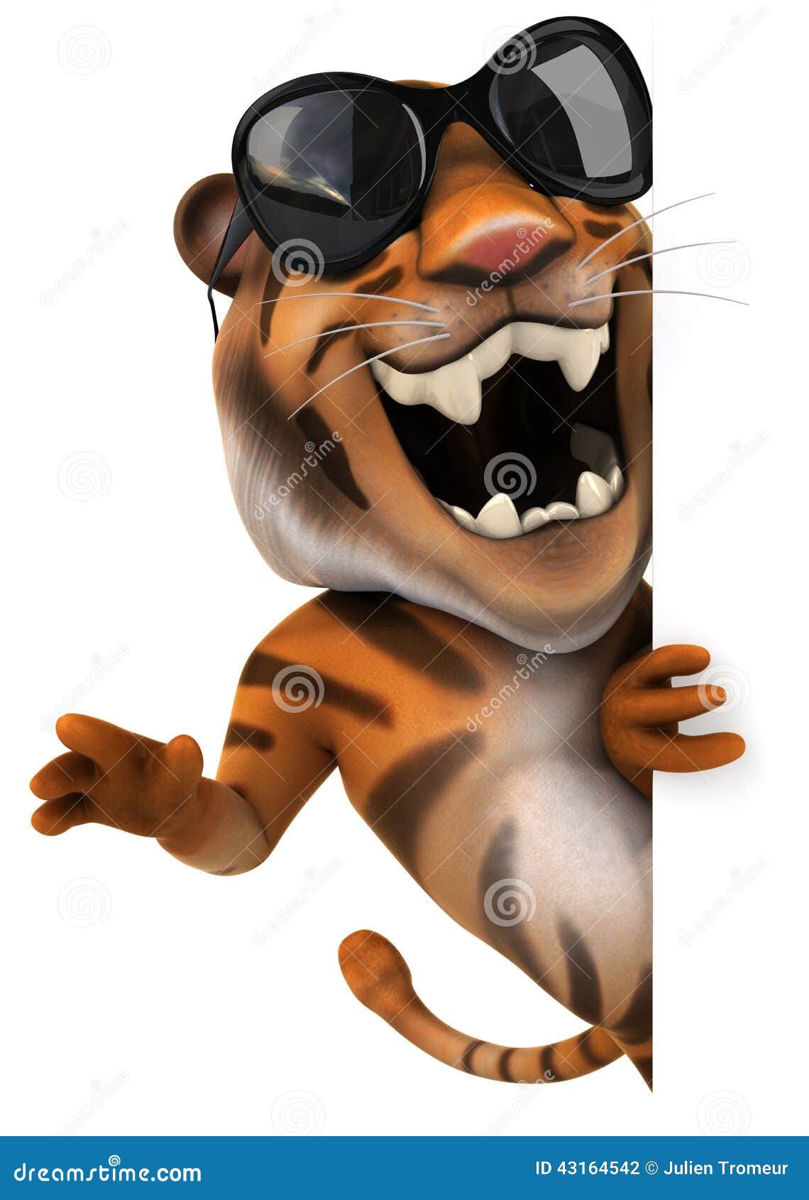 Fun tiger stock illustration. Illustration of eyes, mammal - 43164542