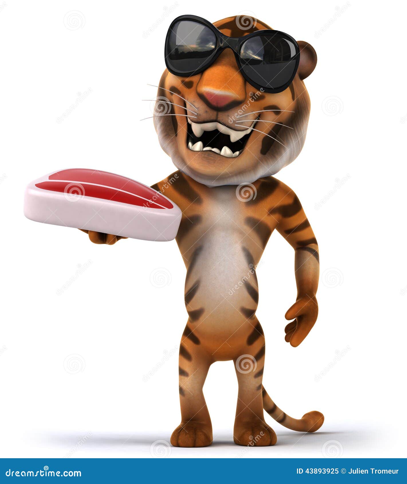 Fun tiger stock illustration. Illustration of background - 43893925
