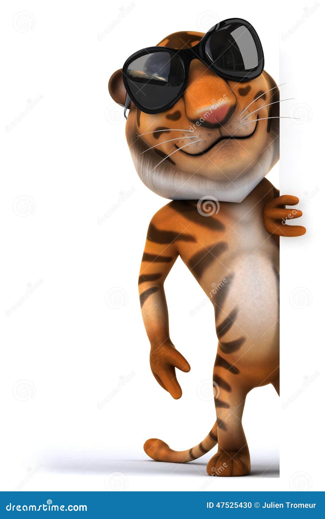 Fun tiger stock illustration. Illustration of beautiful - 47525430