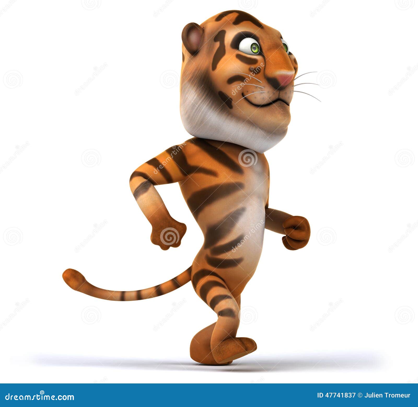 Fun tiger stock illustration. Illustration of beautiful - 47741837
