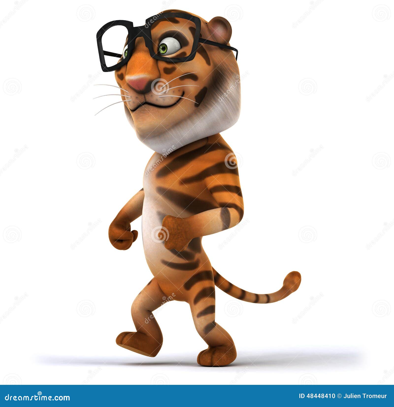 Fun tiger stock illustration. Illustration of roaring - 48448410