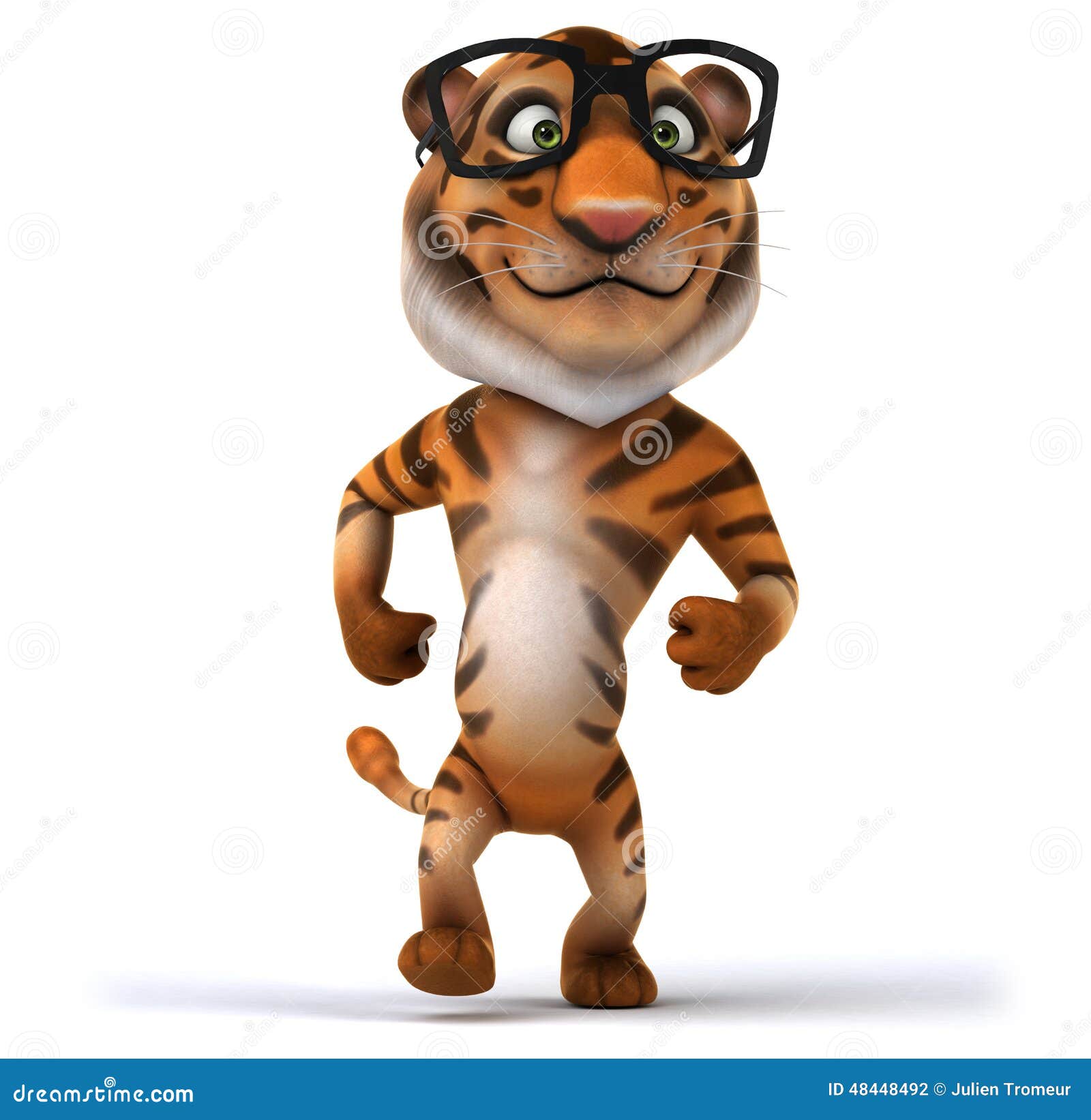 Fun tiger stock illustration. Illustration of jungle - 48448492