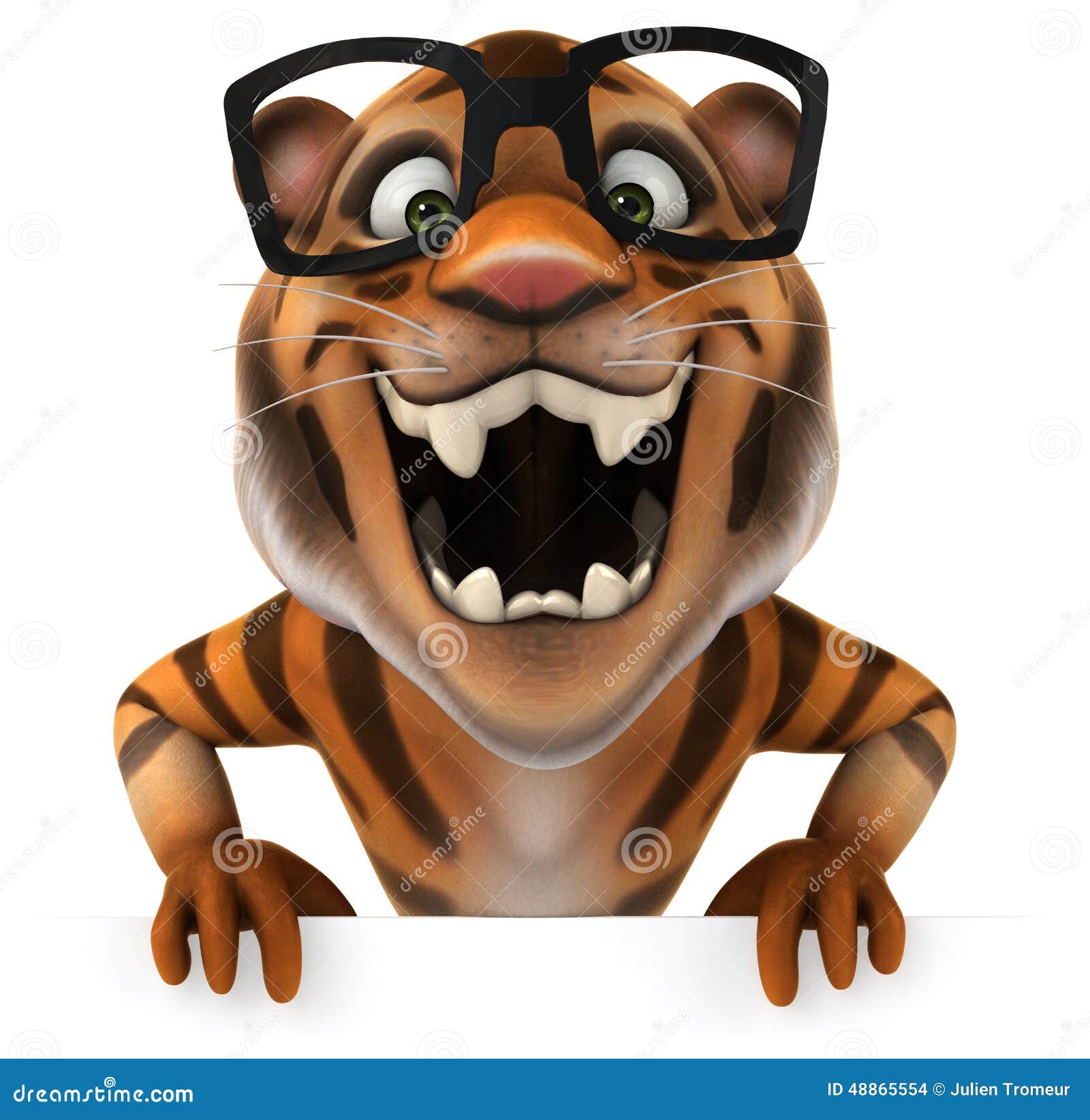 Fun tiger stock illustration. Illustration of graphic - 48865554