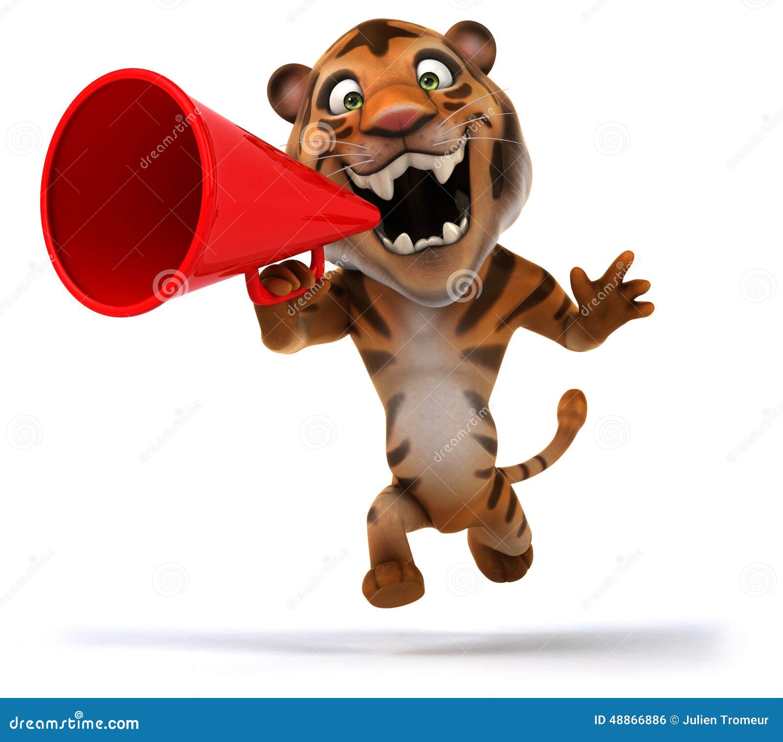 Fun tiger stock illustration. Illustration of graphic - 48866886