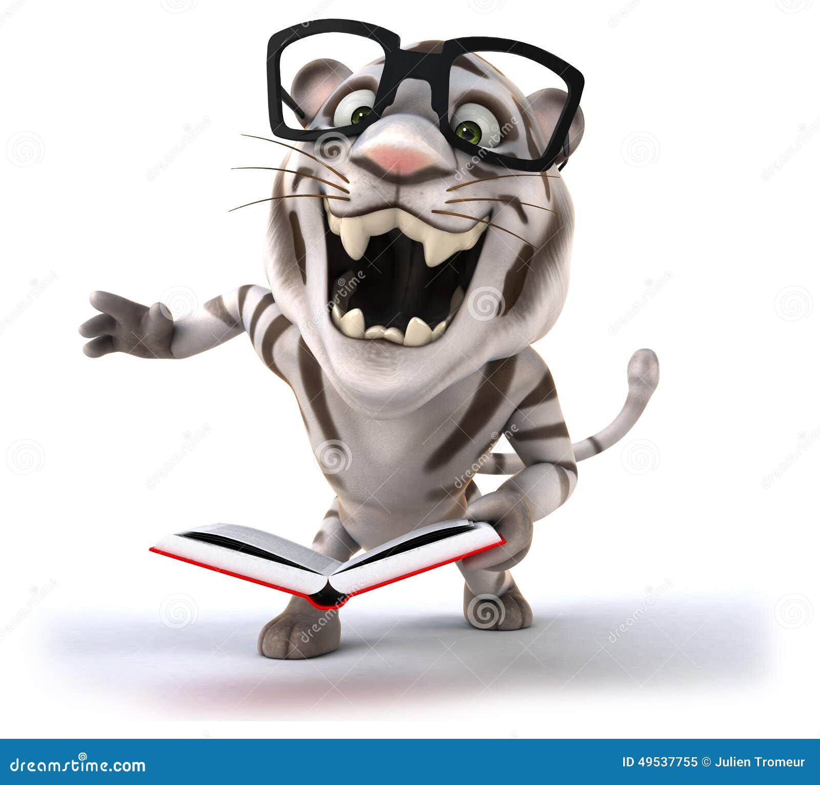 Fun tiger stock illustration. Illustration of color, siberian - 49537755