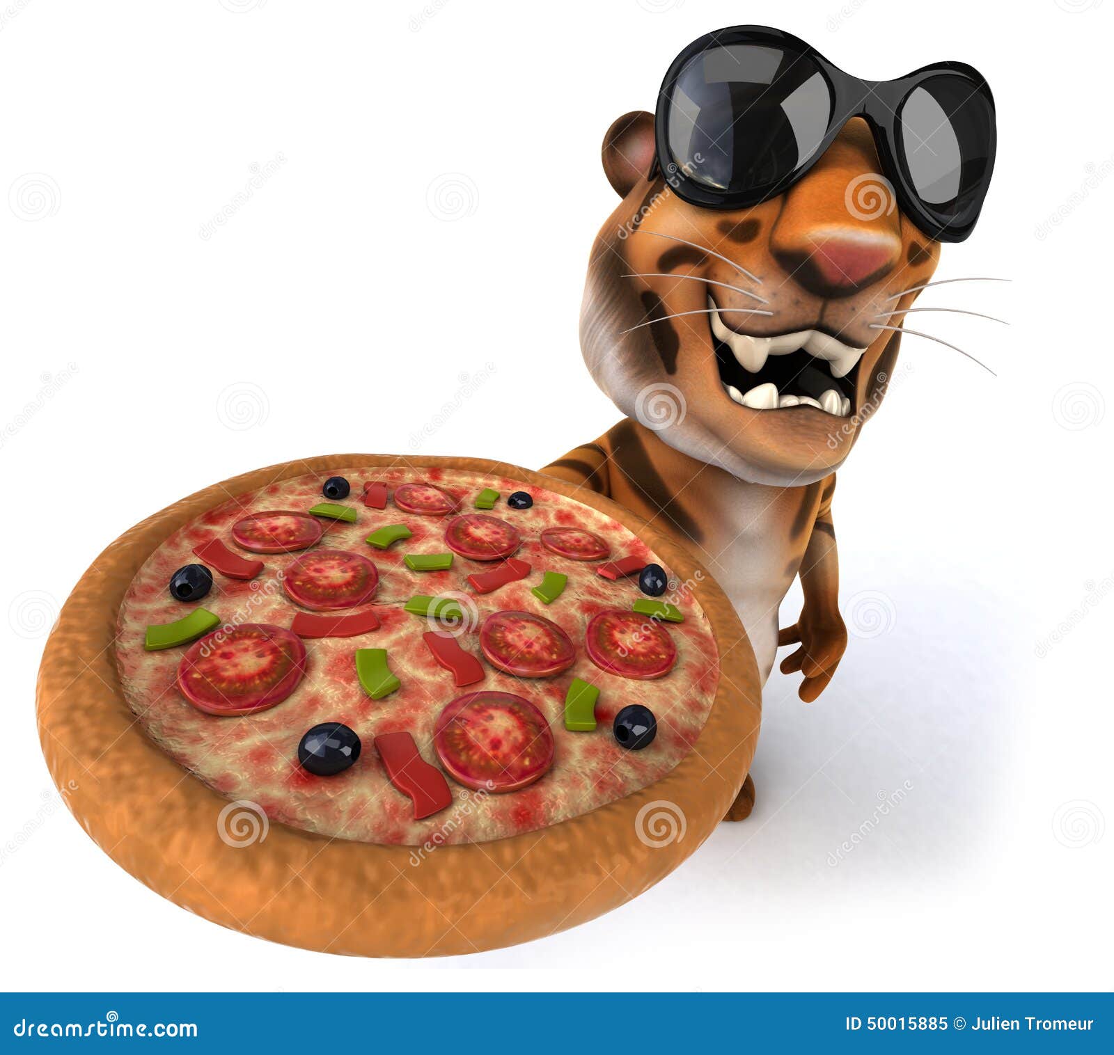 Tiger Pizza Chef Cartoon Restaurant Mascot Vector Illustration ...