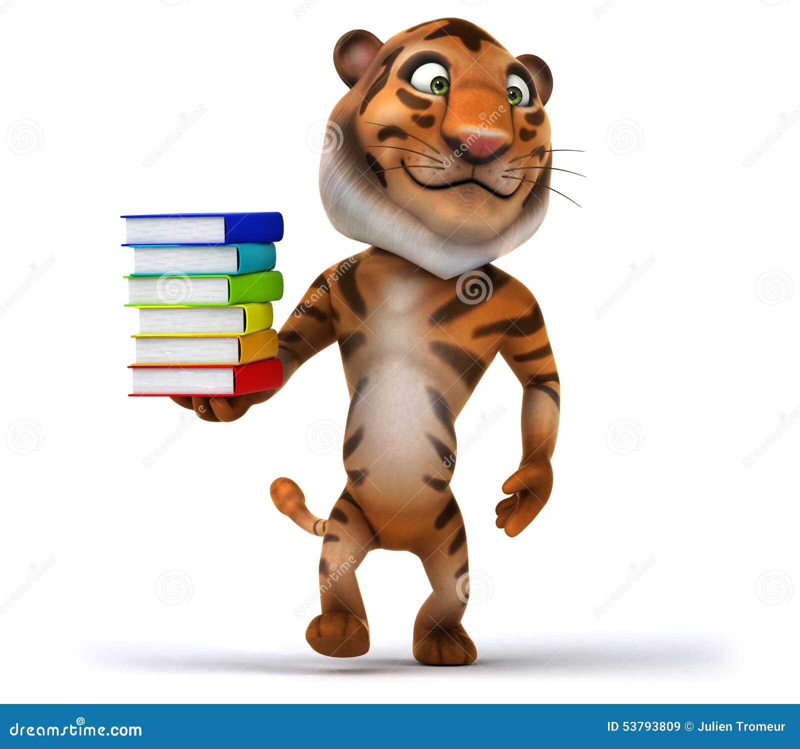 Fun tiger stock illustration. Illustration of eyes, hunter - 53793809