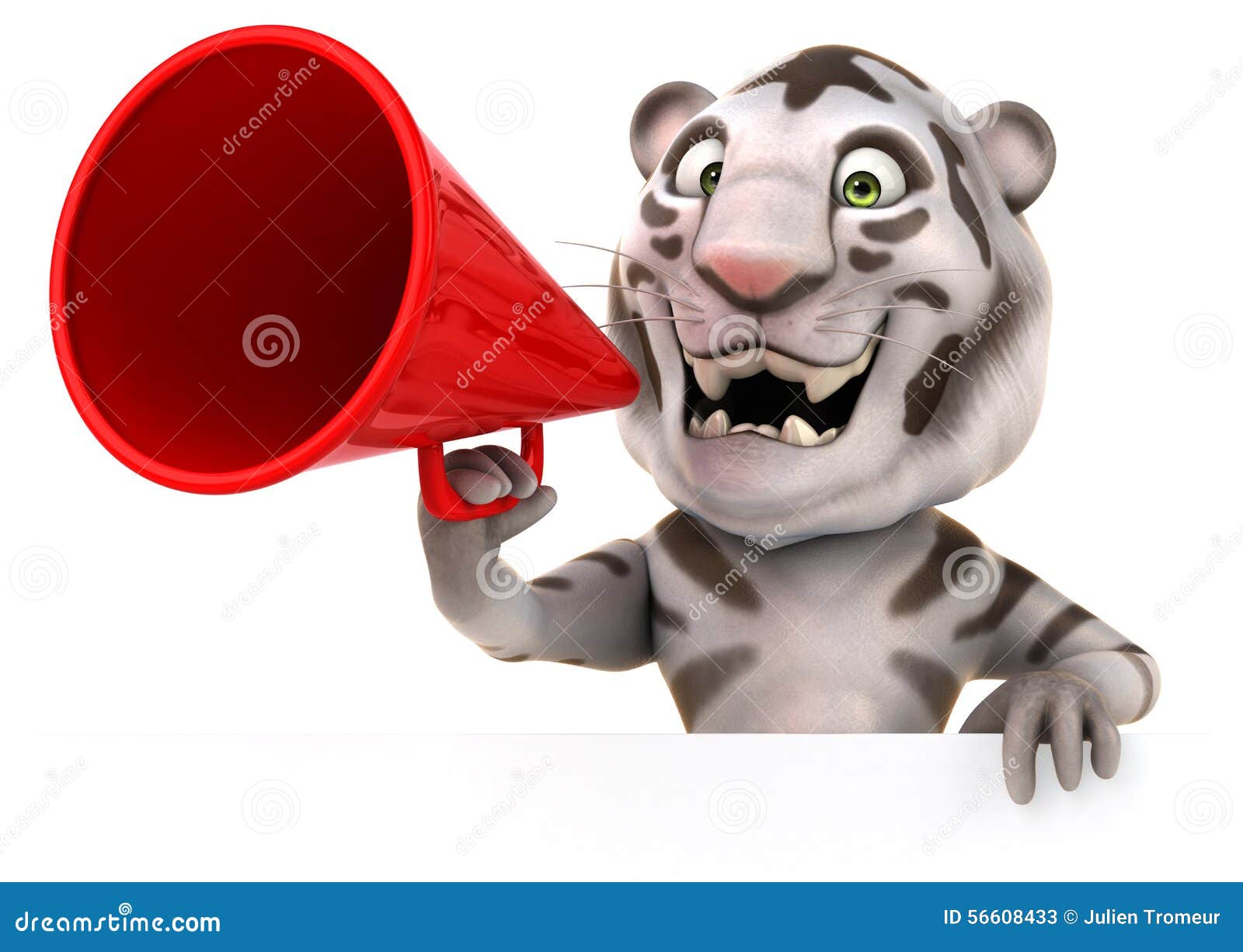 Fun tiger stock illustration. Illustration of front, cartoon - 56608433