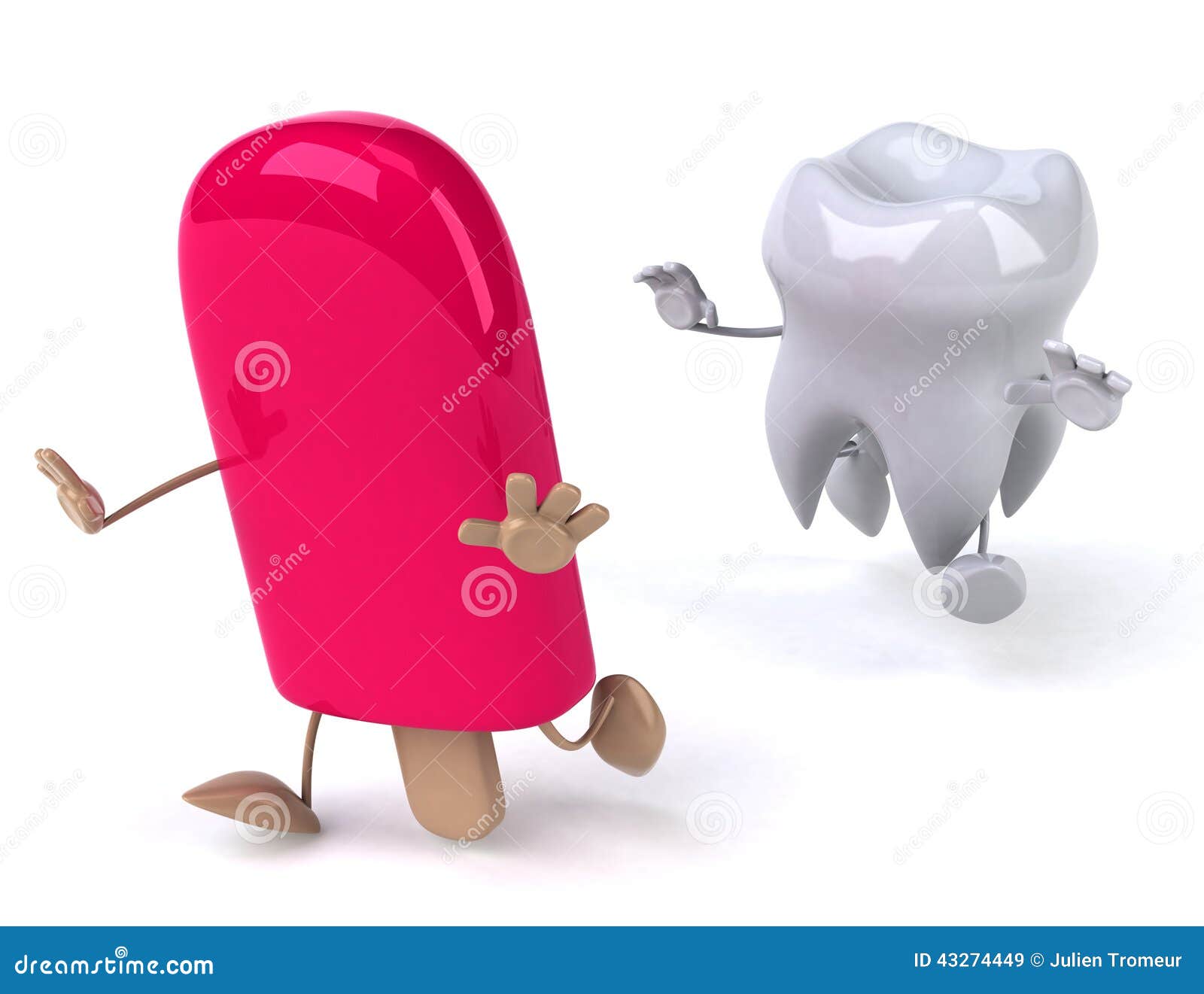 Fun tooth stock illustration. Illustration of cream, white - 43274449