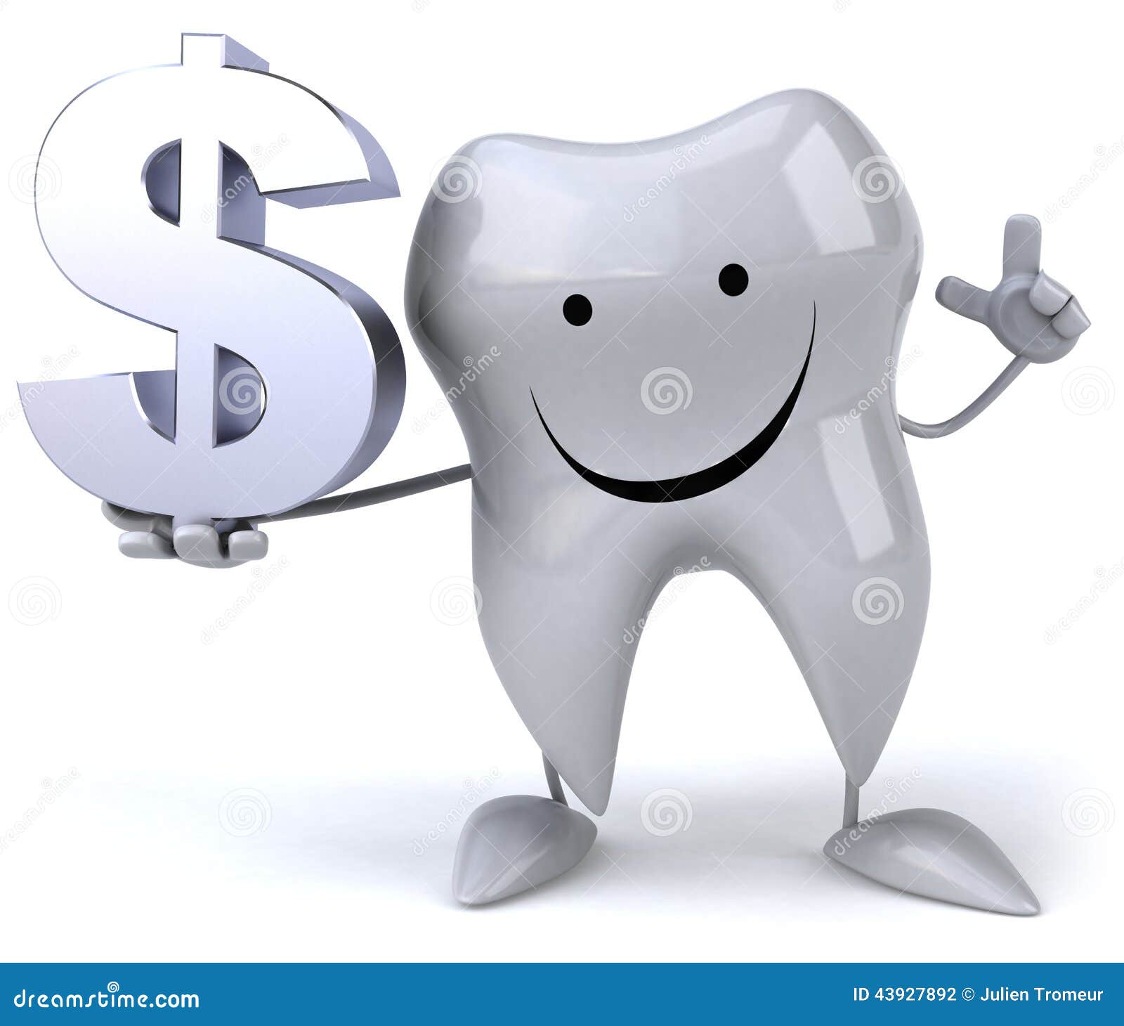 Fun tooth stock illustration. Illustration of render - 43927892