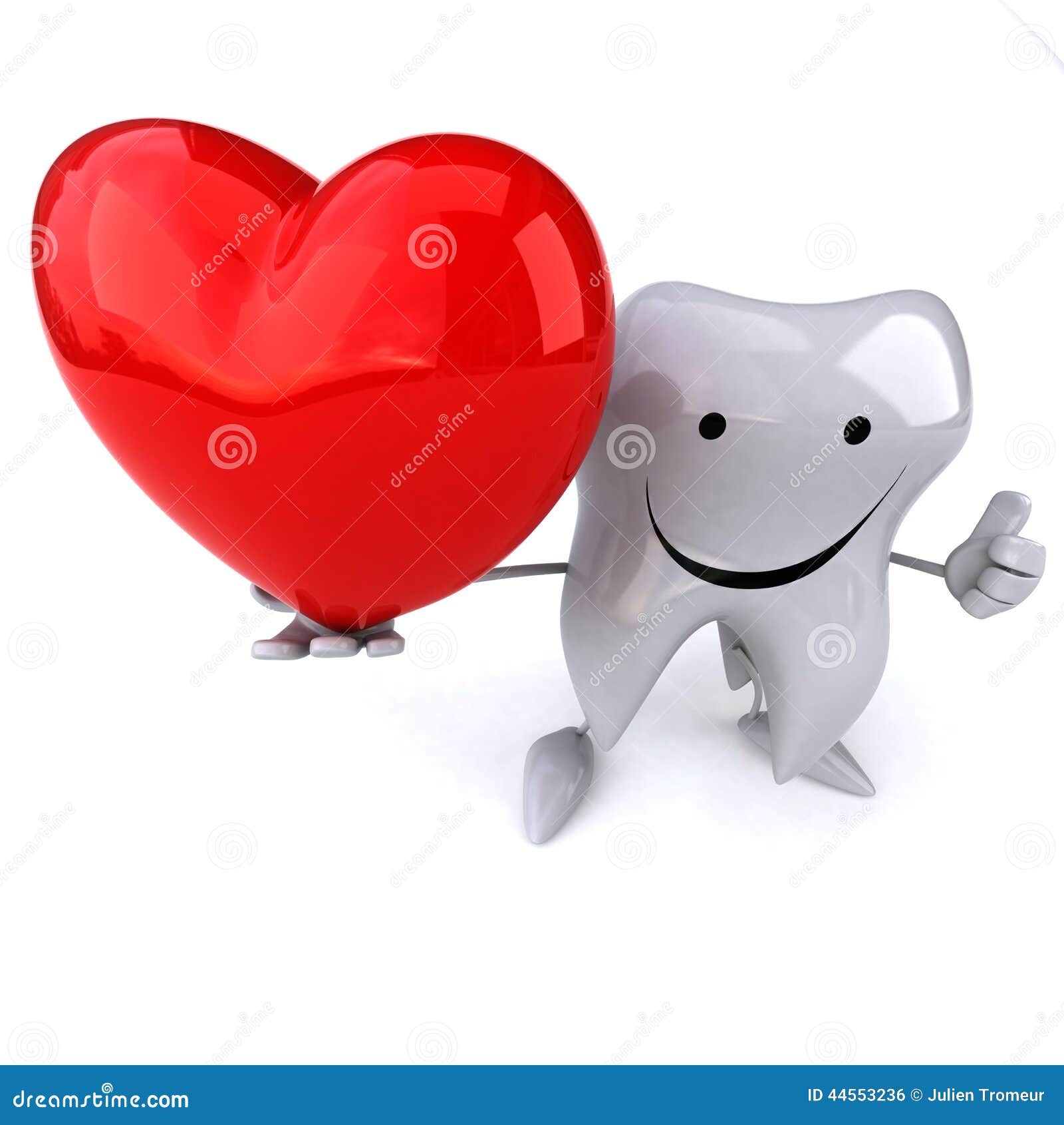 Fun tooth stock illustration. Illustration of rendered - 44553236