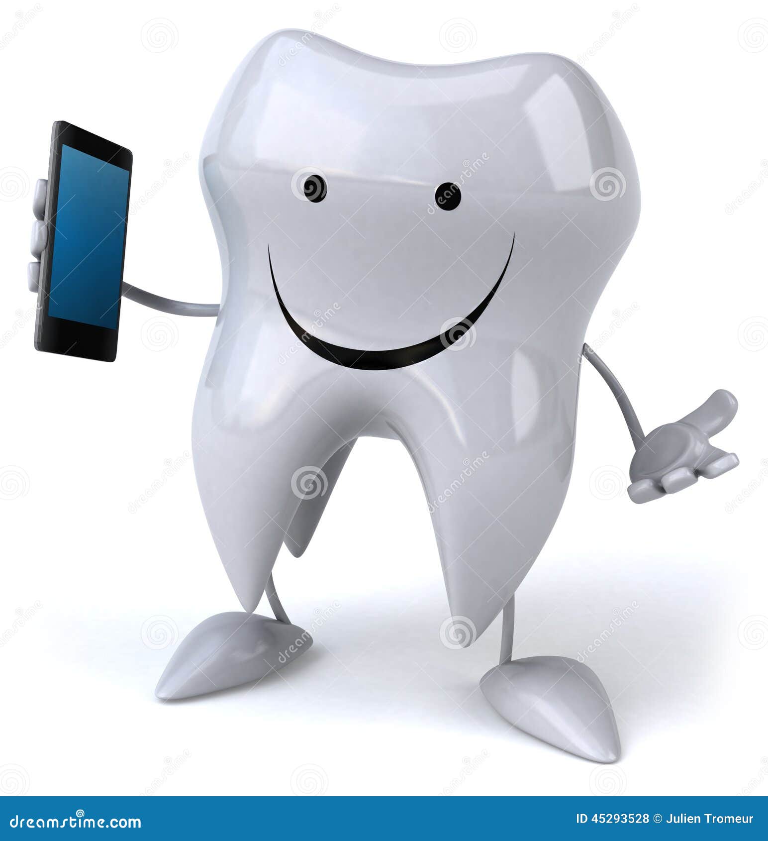 Fun tooth stock illustration. Illustration of molar, isolated - 45293528