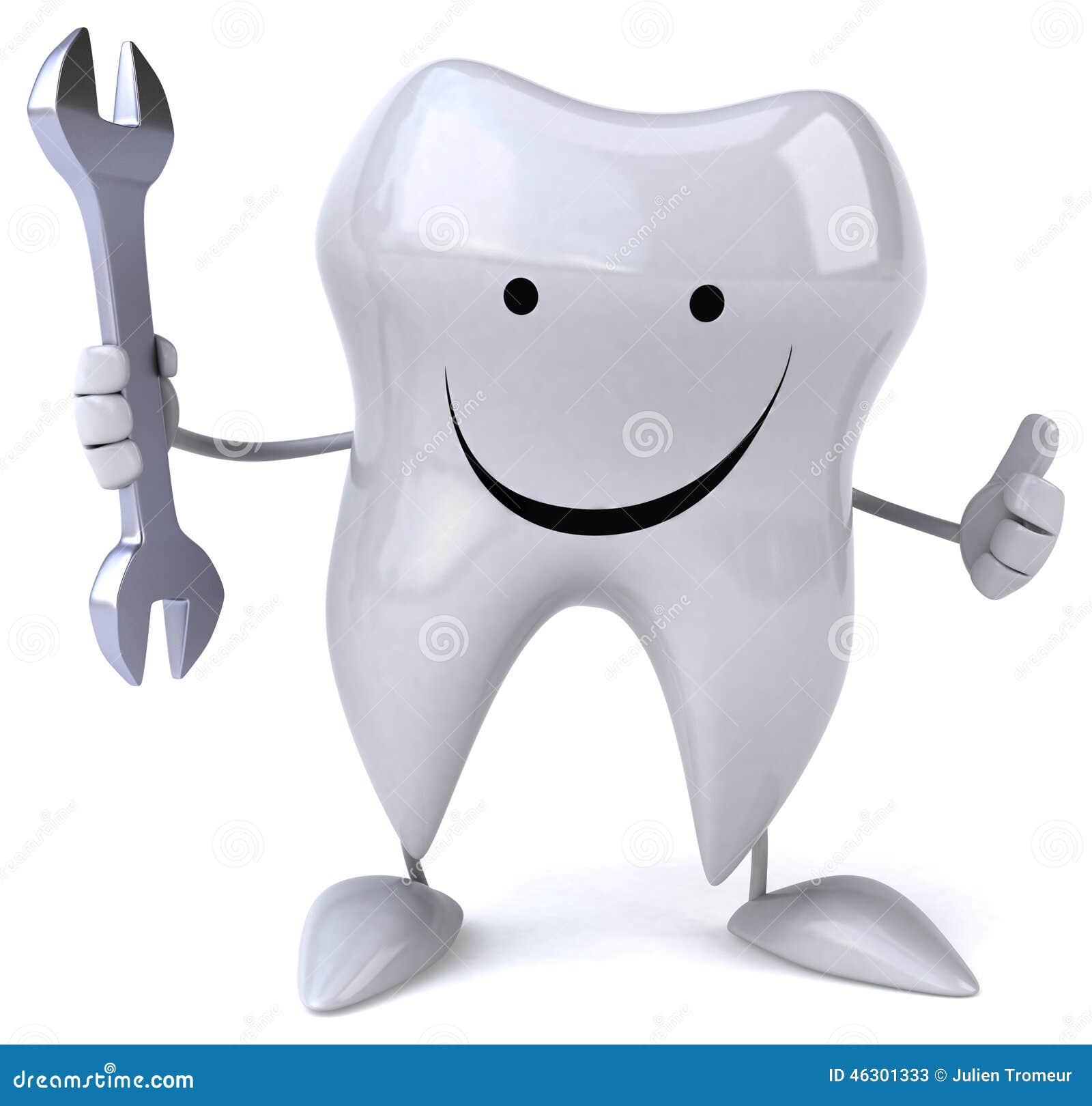 Fun tooth stock illustration. Illustration of render - 46301333