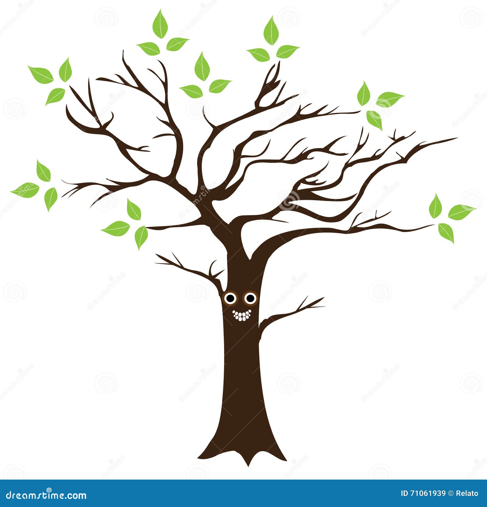 Fun Tree stock vector. Illustration of computer, individuality - 71061939