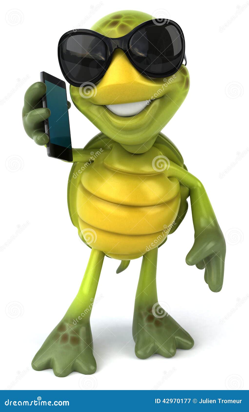 Fun turtle stock illustration. Illustration of animal - 42970177