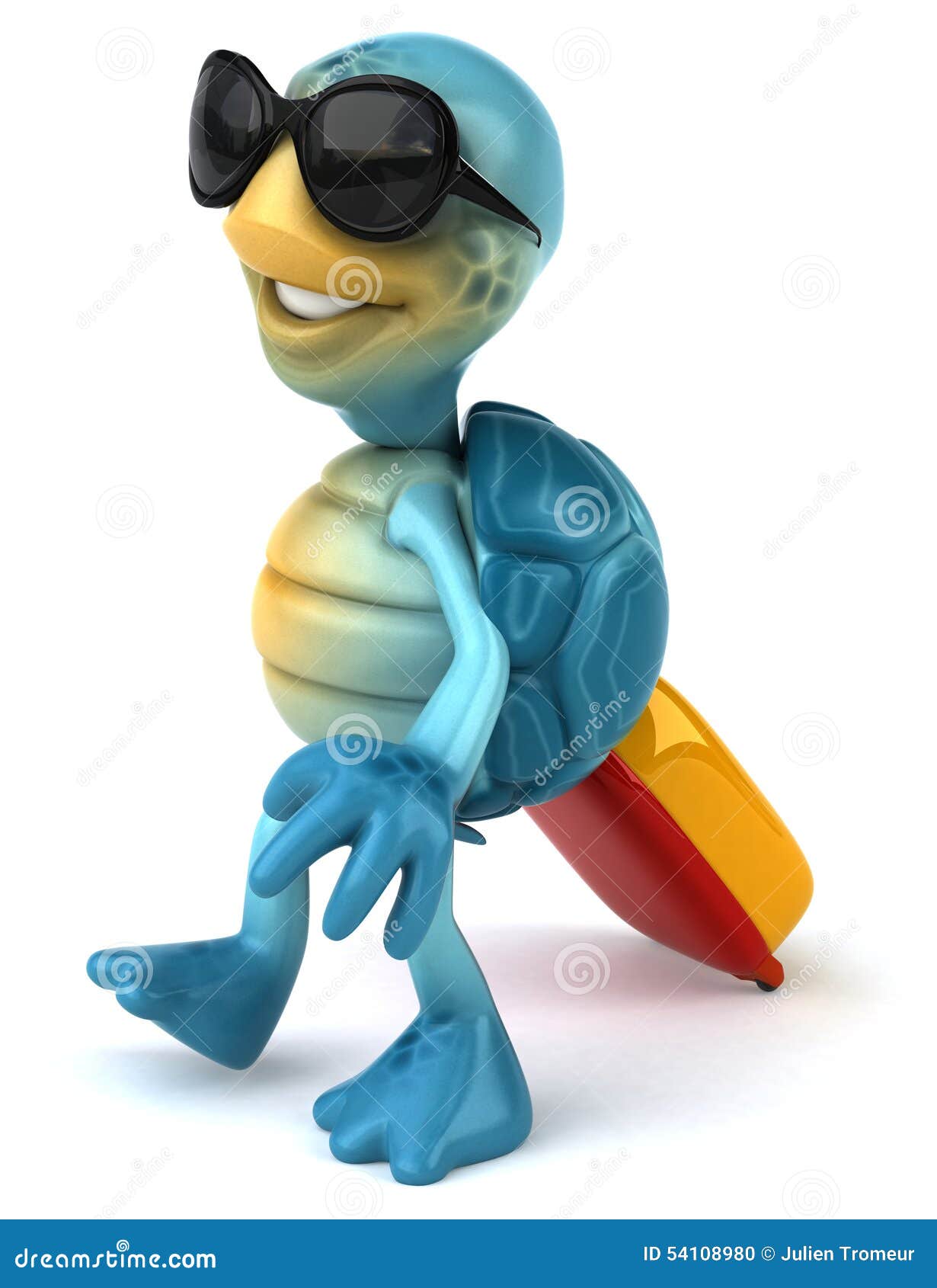 Fun turtle stock illustration. Illustration of species - 54108980