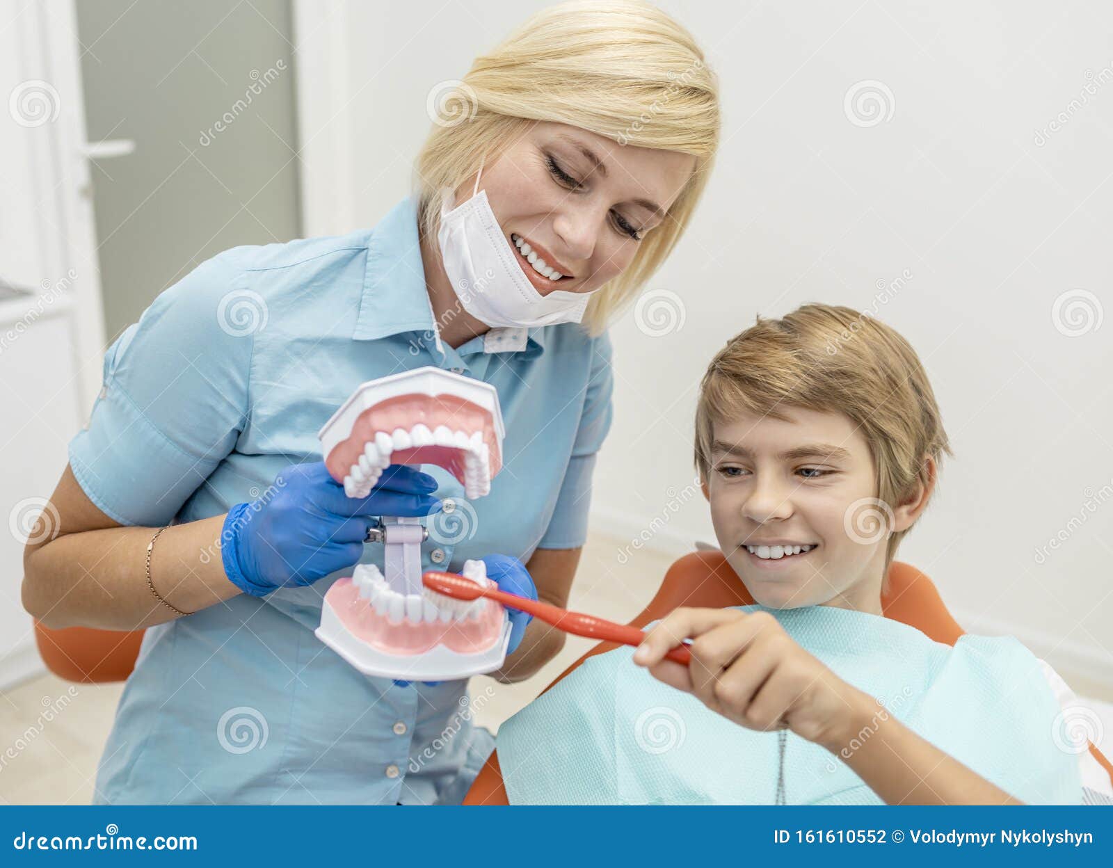 Fun Tutorial about Proper Teeth Care Stock Photo - Image of female ...