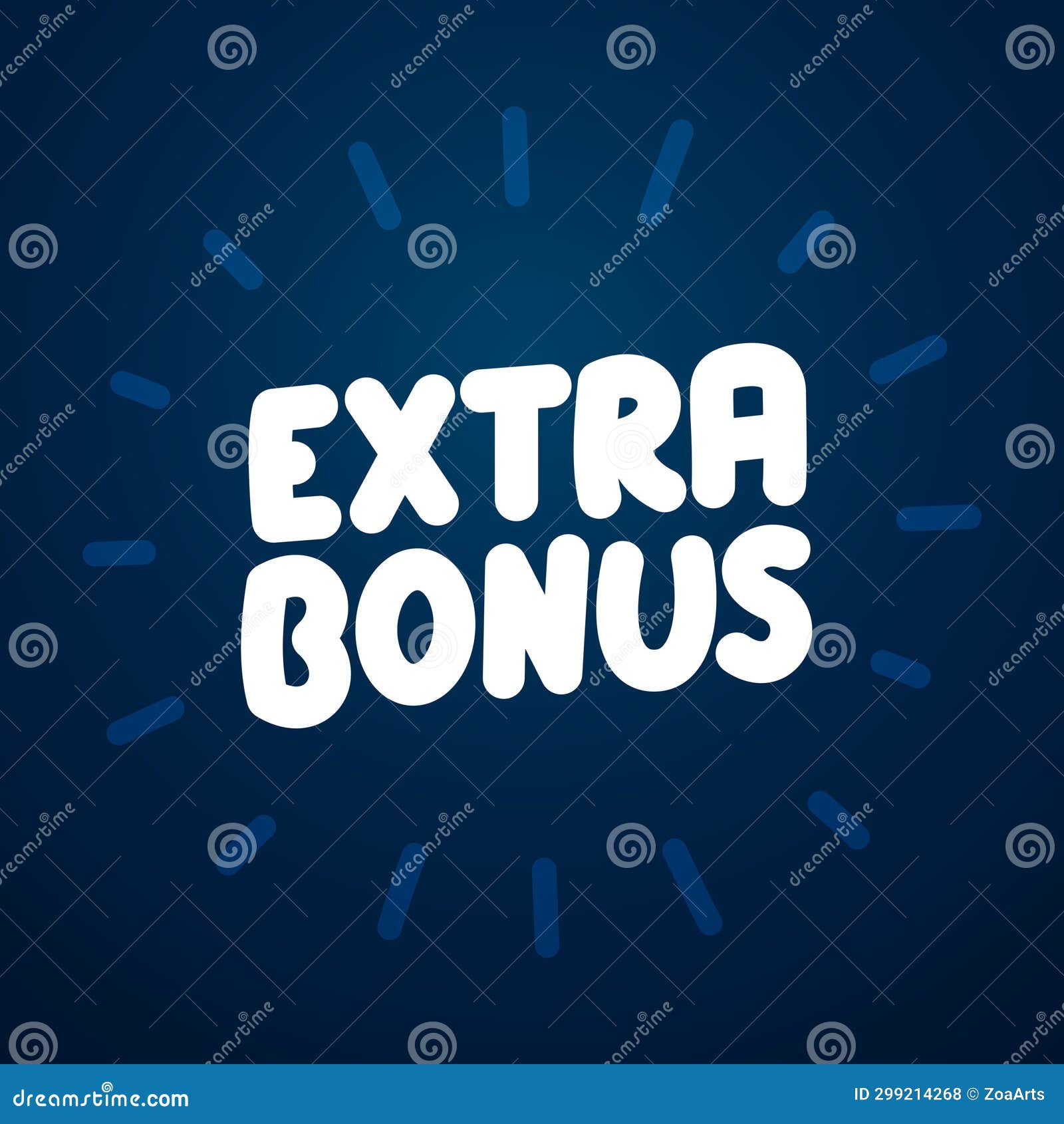 Fun Label with Bold Text Extra Bonus Stock Vector - Illustration of ...