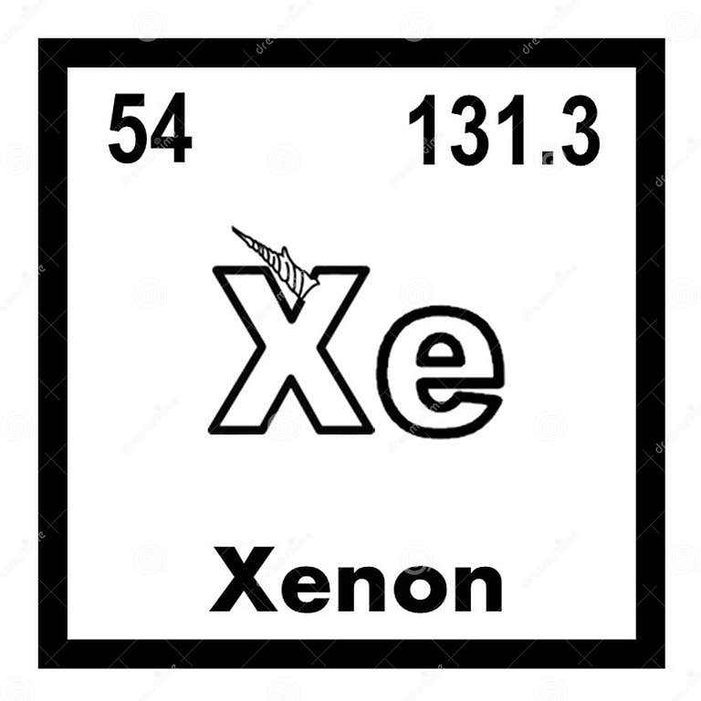 Unicorn Horn Periodic Symbol - Xenon Stock Illustration - Illustration ... Unicorn Horn Periodic Symbol - Xenon Stock Illustration - Illustration ...