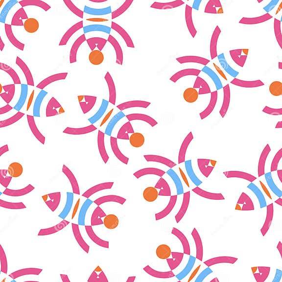 A Fun Vector Seamless Pattern of Colored Abstract Geometric Shapes ...