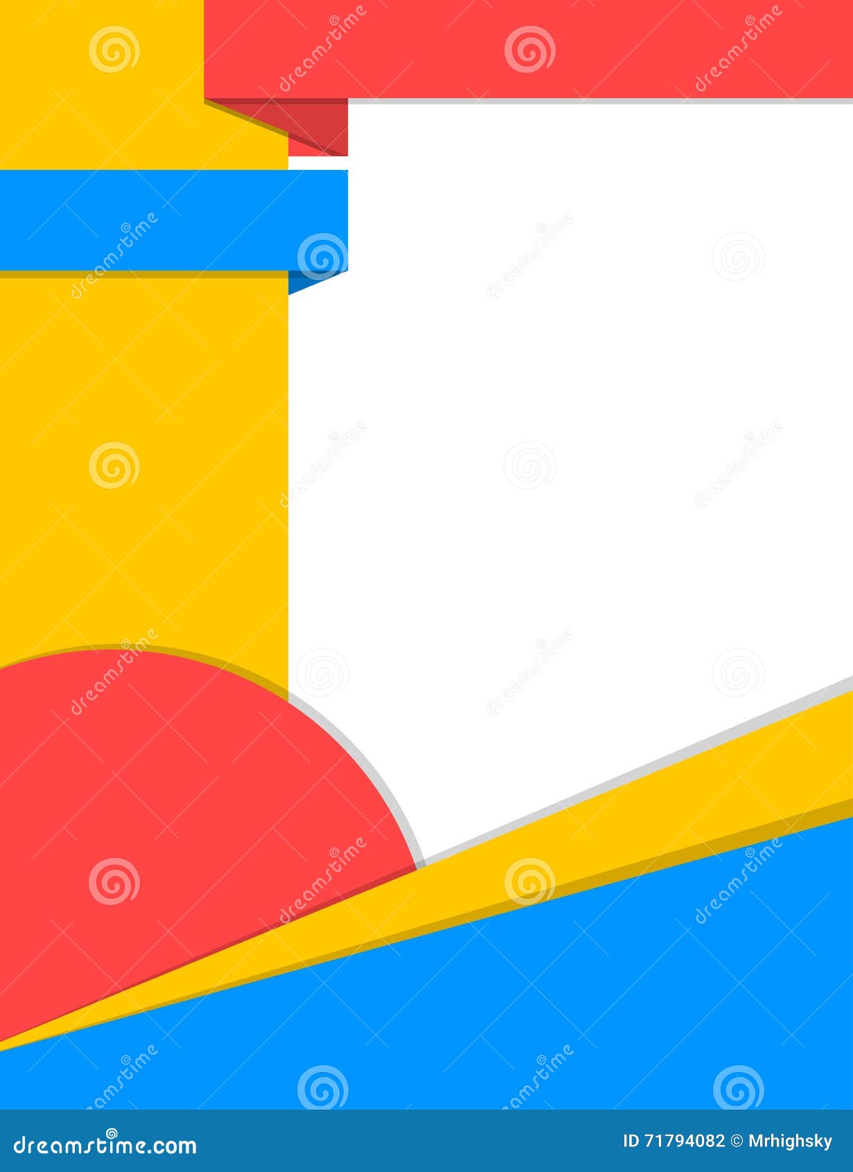 Fun Vibrant Colors Cover Design Stock Vector - Illustration of brochure ...