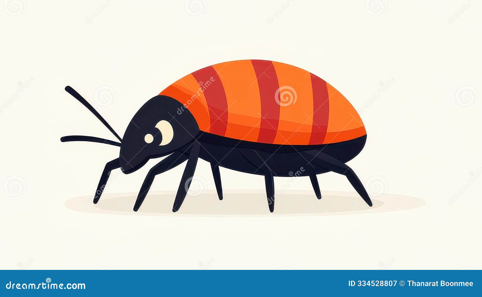 Fun and Vibrant D Cartoon Illustration of a Bedbug, Perfect for ...