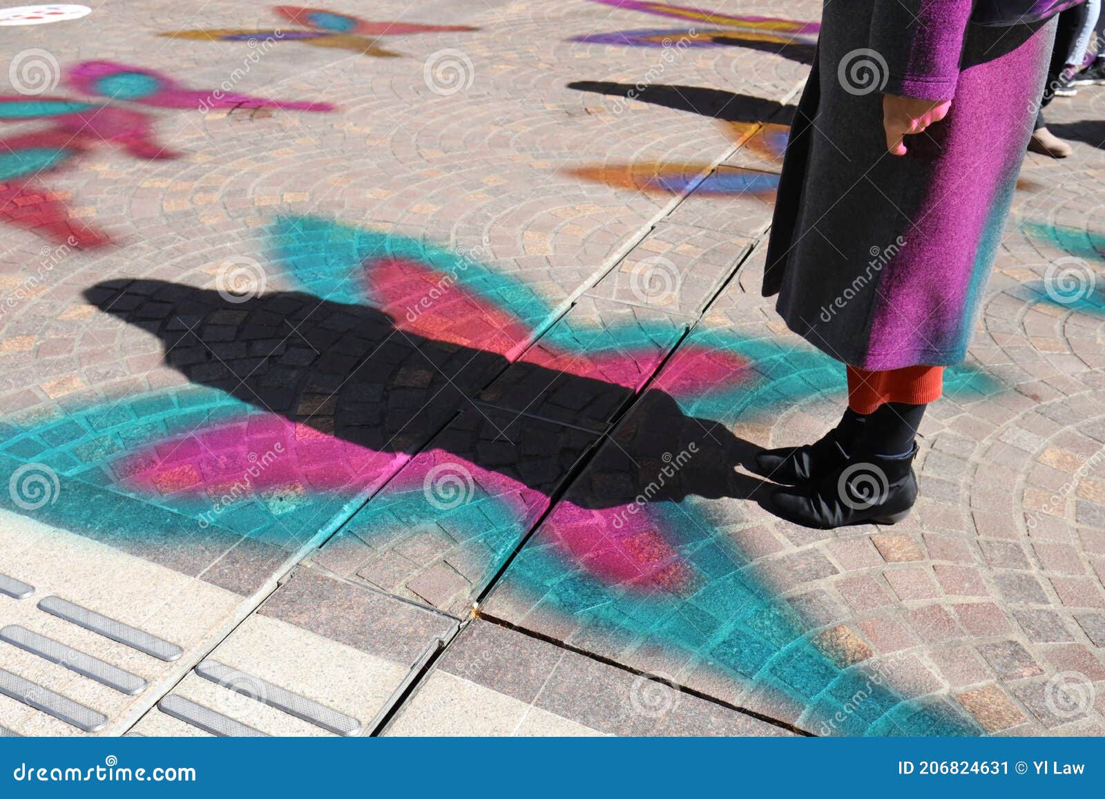 The Fun of Visual Effect at the Color Shadow 1 Jan 2021 Stock Image ...