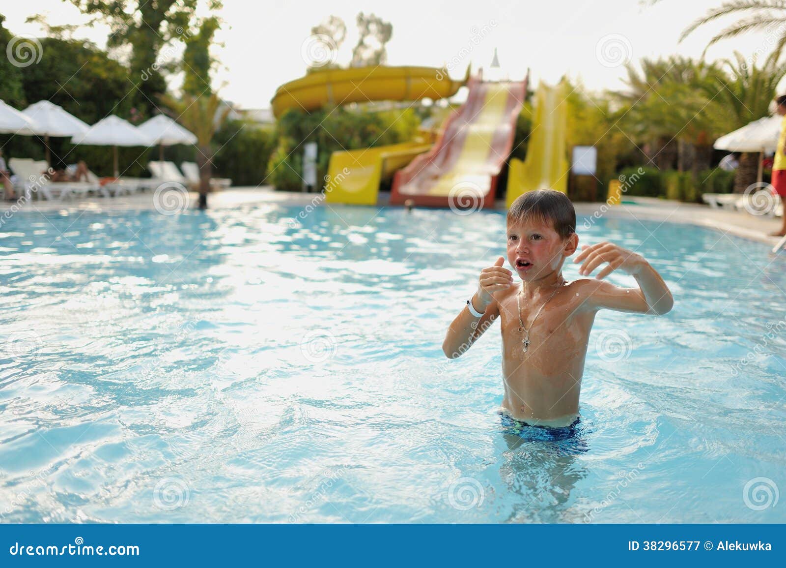 Fun in water stock image. Image of cheerful, sport, pool - 38296577