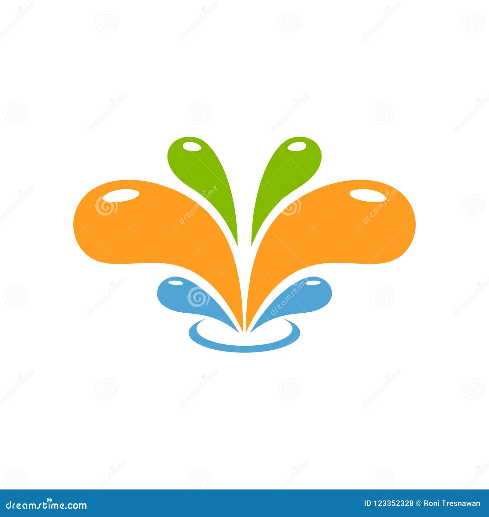 Fun Water Splash Symbol Logo Graphic Design Stock Vector - Illustration ...