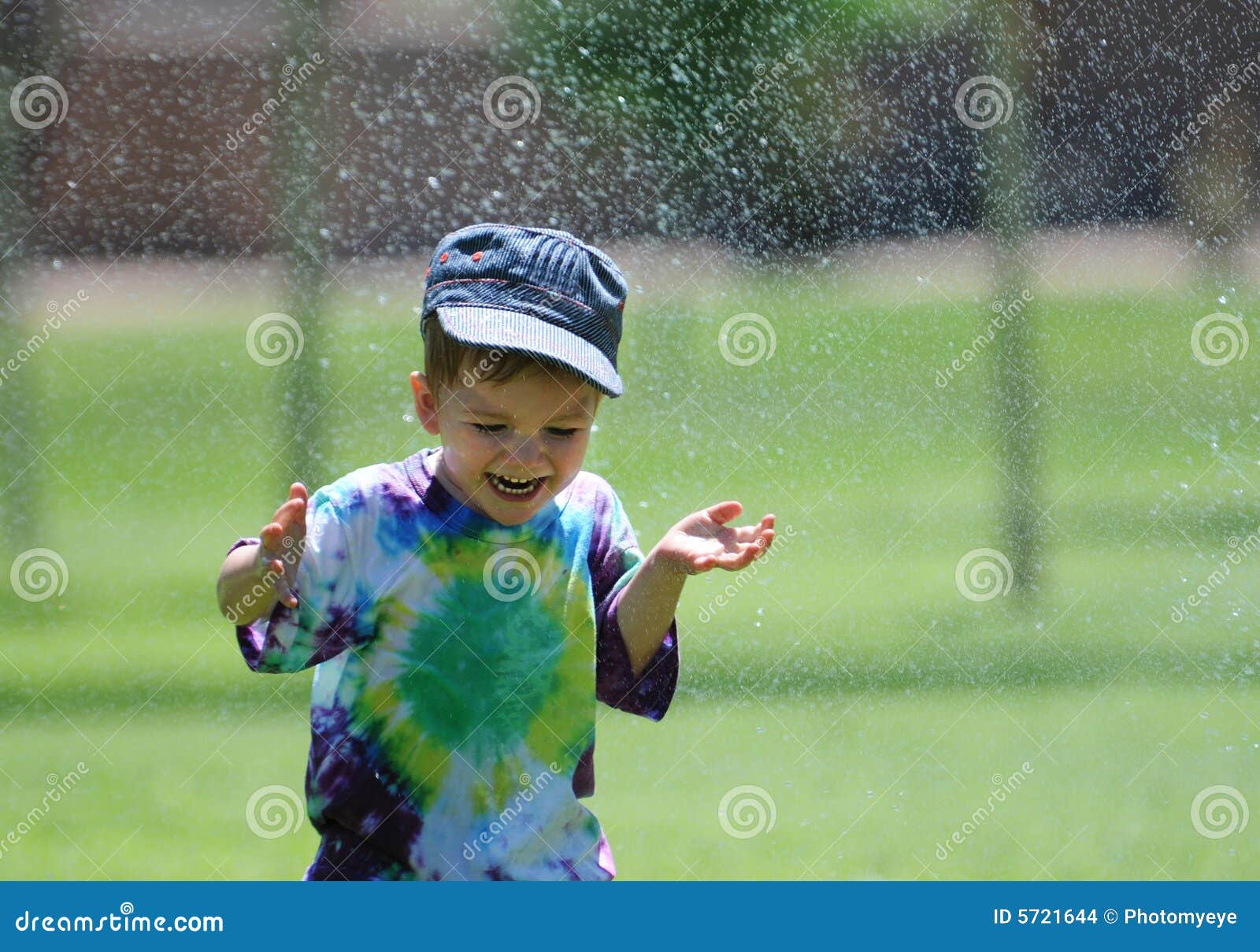 Fun with watersprinkler stock photo. Image of child, play - 5721644