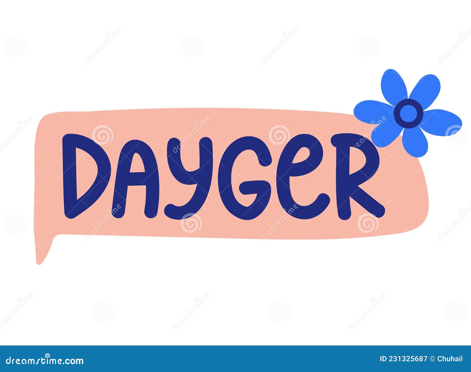 Fun Word Text Sticker Colorful Design Element. Stock Illustration ...