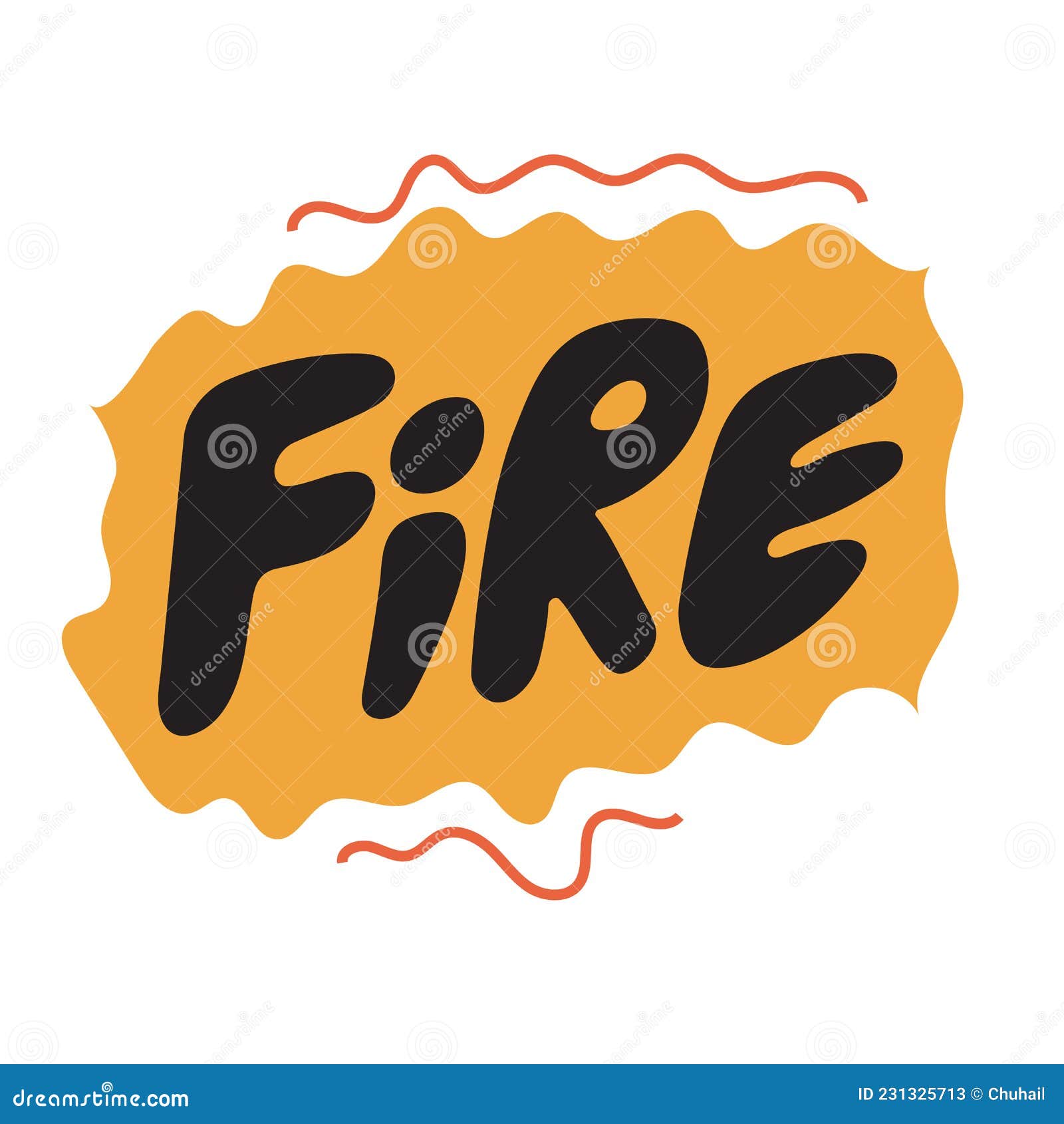 Fun Word Text Sticker Colorful Design Element. Stock Vector ...