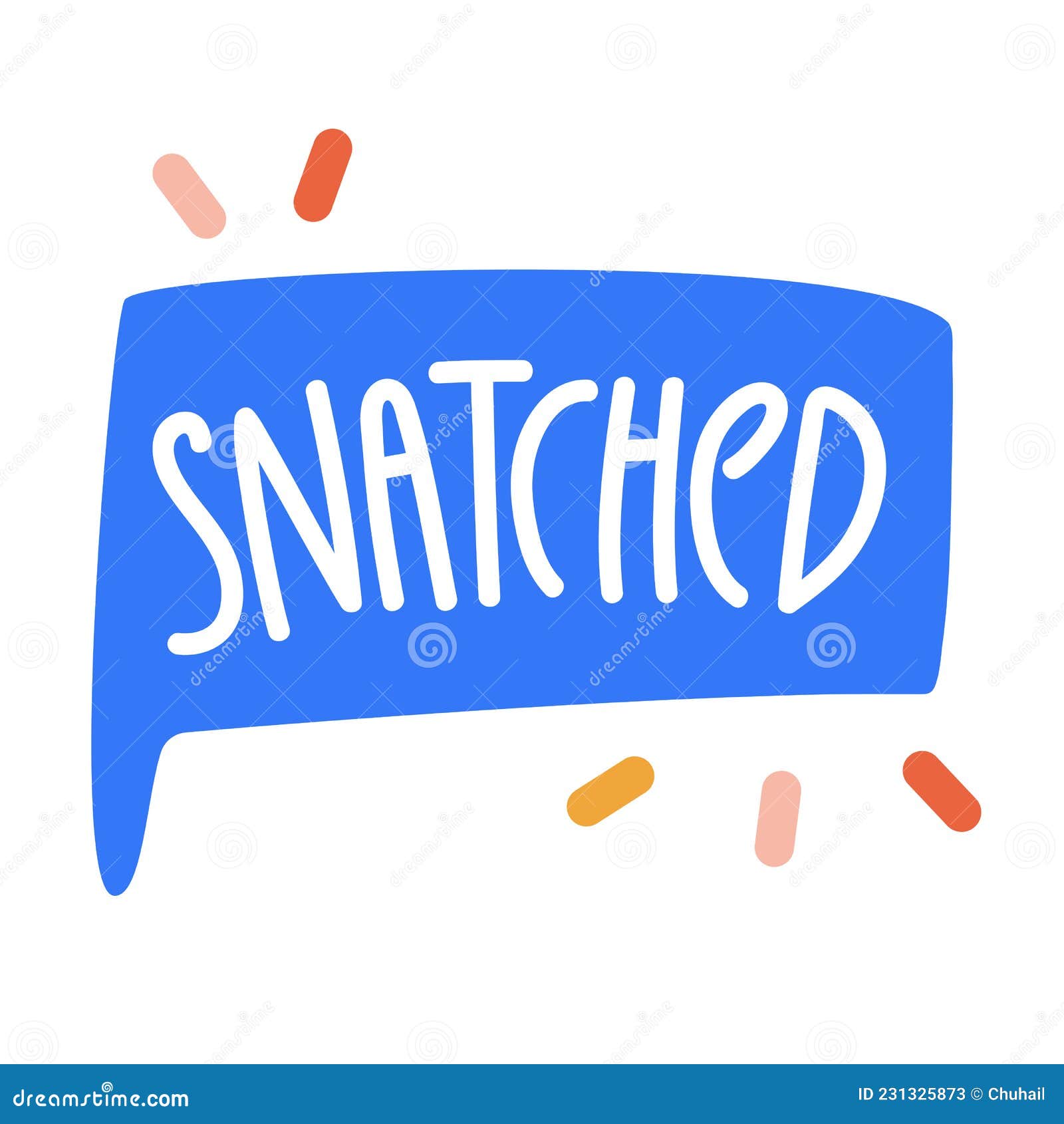 Fun Word Text Sticker Colorful Design Element. Stock Vector ...