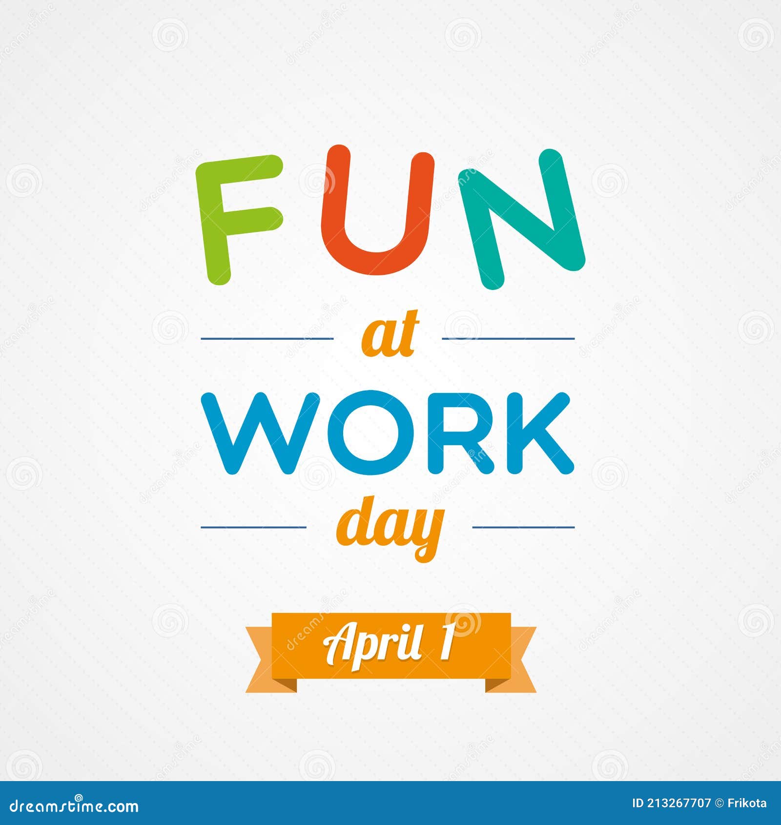 Fun at Work Day. April 1. Vector Illustration, Flat Design Stock Vector ...