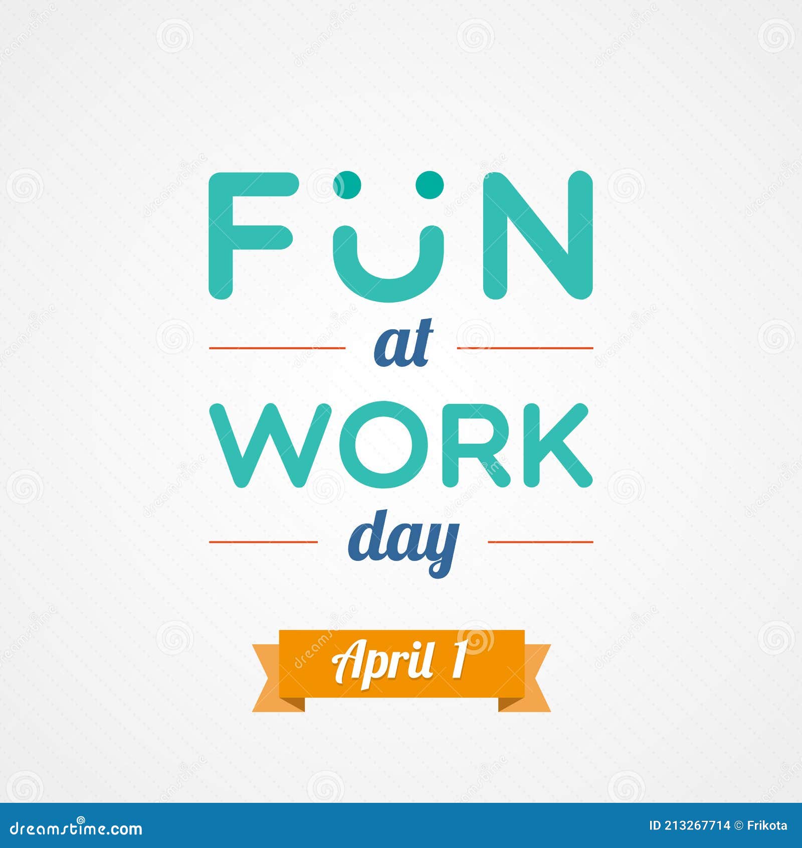 Fun at Work Day. April 1. Vector Illustration, Flat Design Stock Vector ...