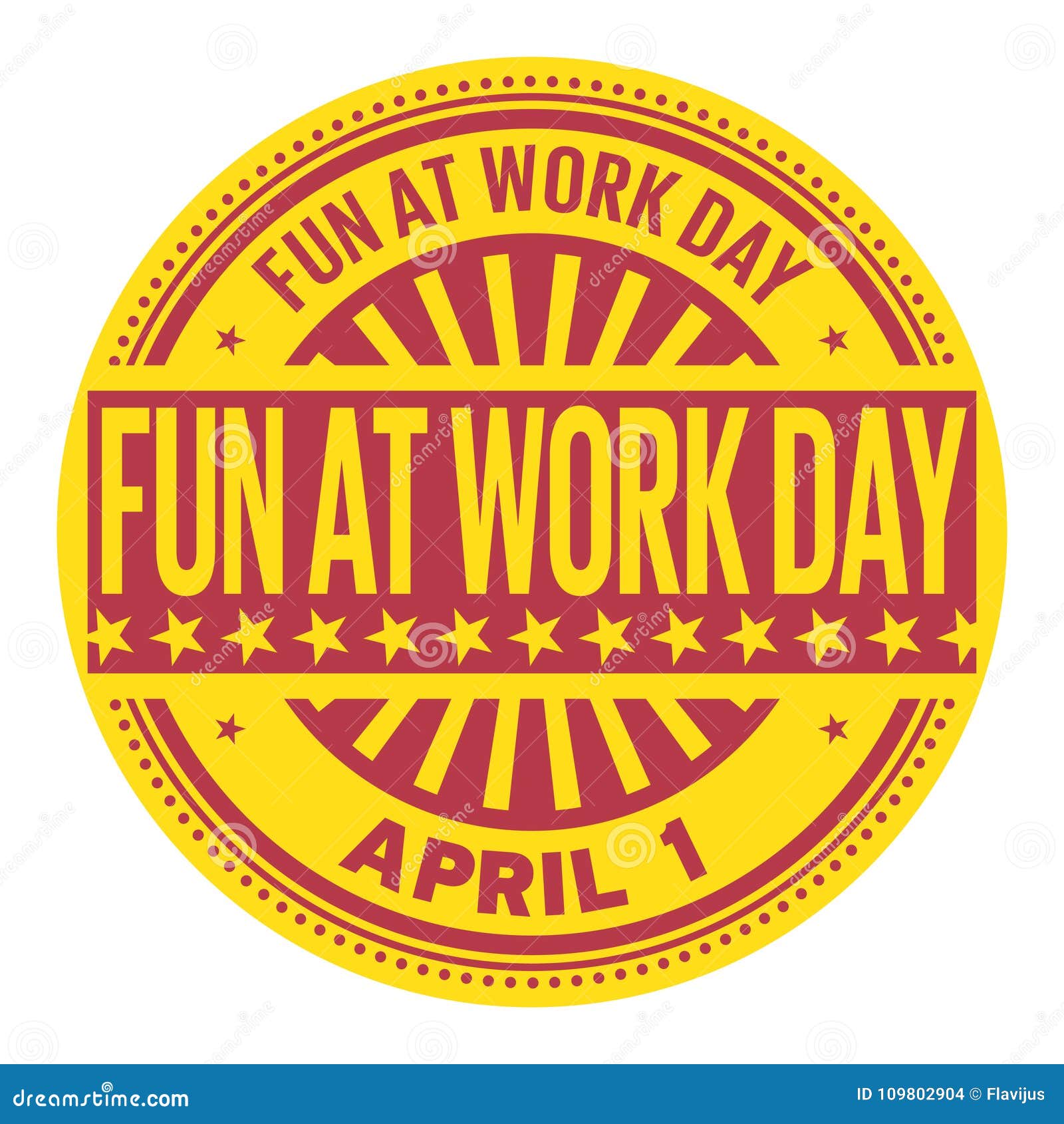 Fun at Work Day stock vector. Illustration of history - 109802904