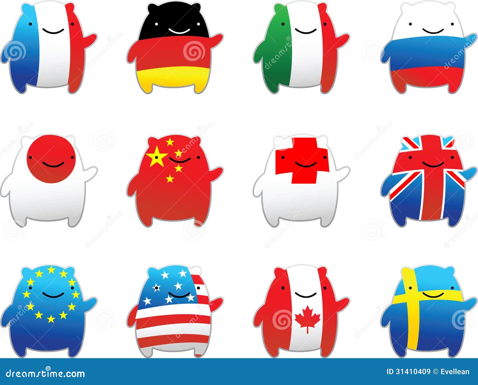 Fun World Flags stock vector. Illustration of european - 31410409