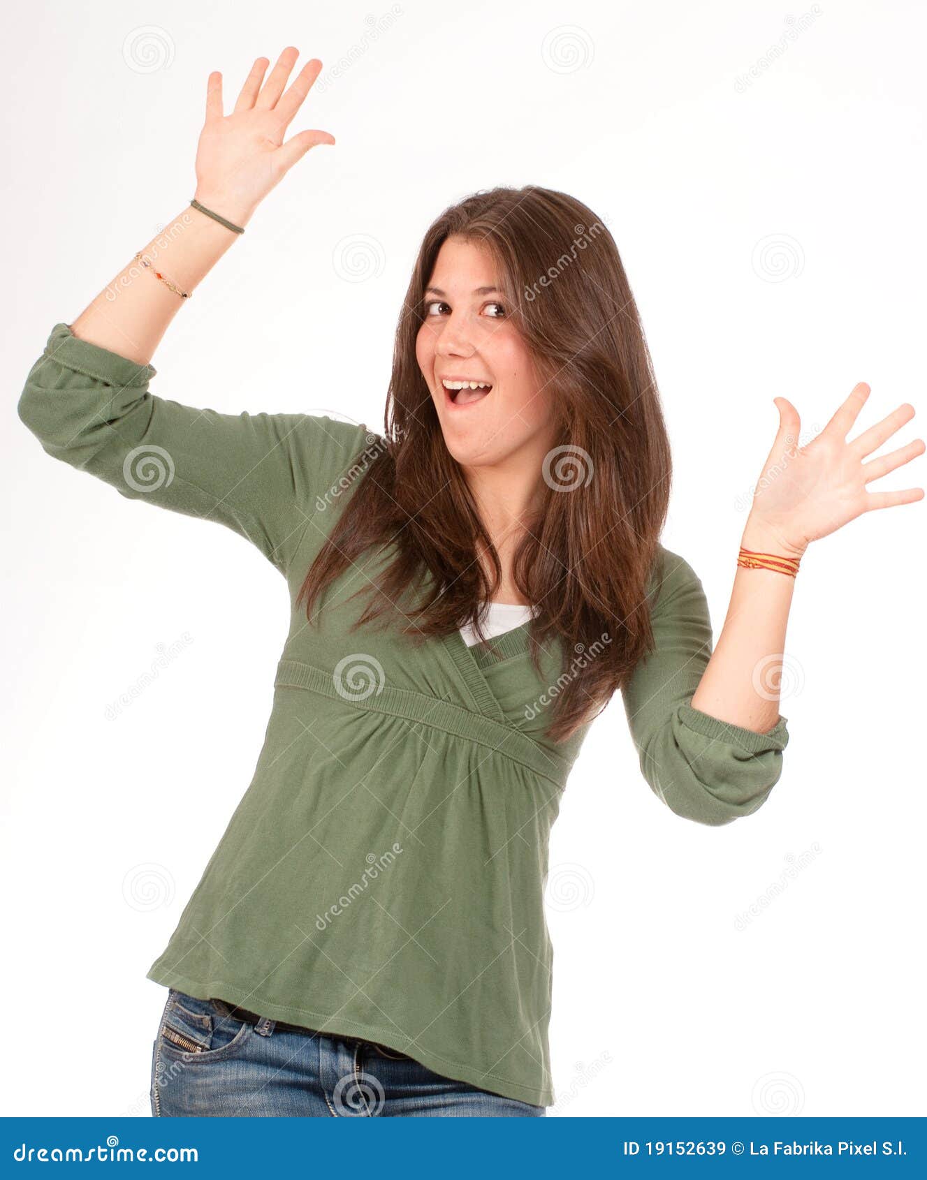 Fun young girl stock image. Image of joking, natural - 19152639